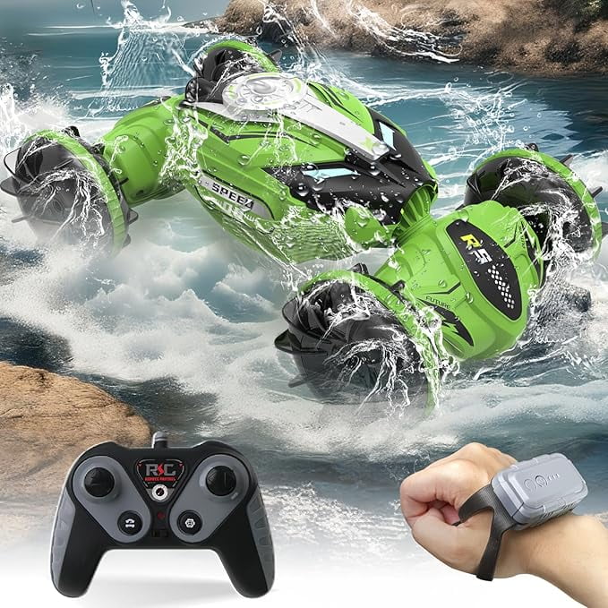 Amphibious RC Car - 4WD Gesture Remote Control Car 2.4 GHz Transforms ...