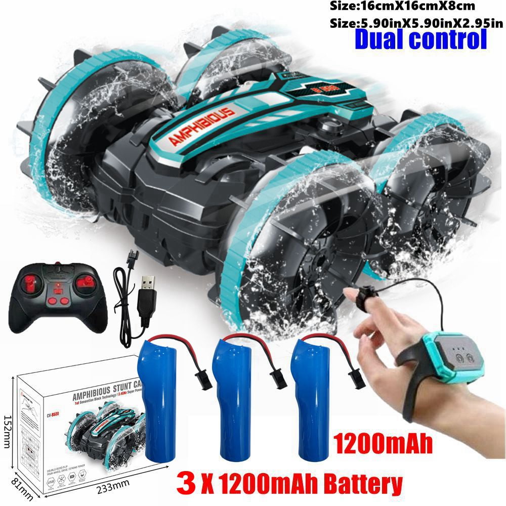 Amphibious RC Car Remote Control Stunt Car Vehicle Double-sided Flip ...