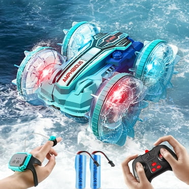 Amphibious Waterproof Remote Control Car Boat,Monster Truck with LED ...