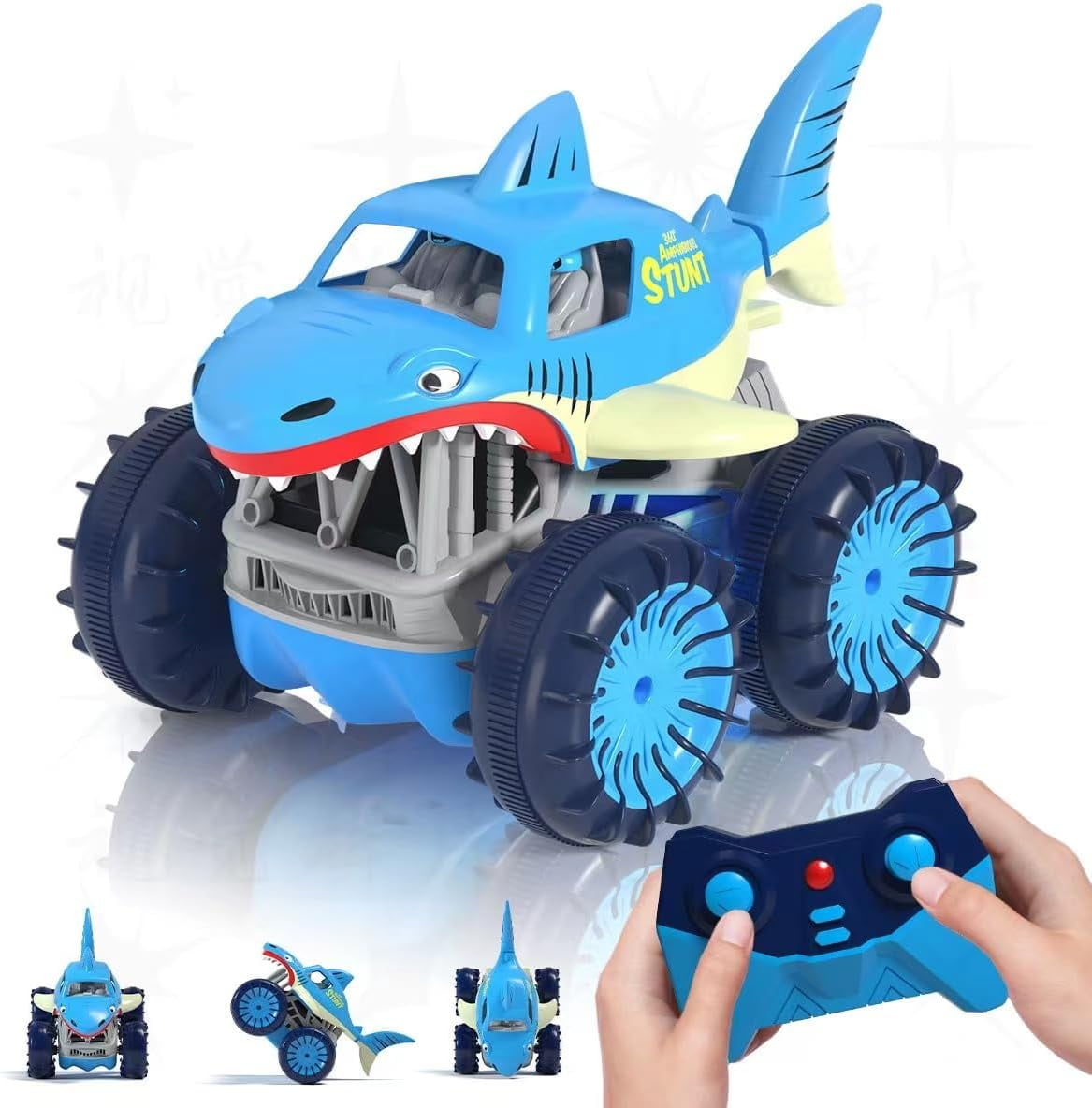 Amphibious Remote Control Car, Fast Direct Charging RC Cars 360° Flip ...
