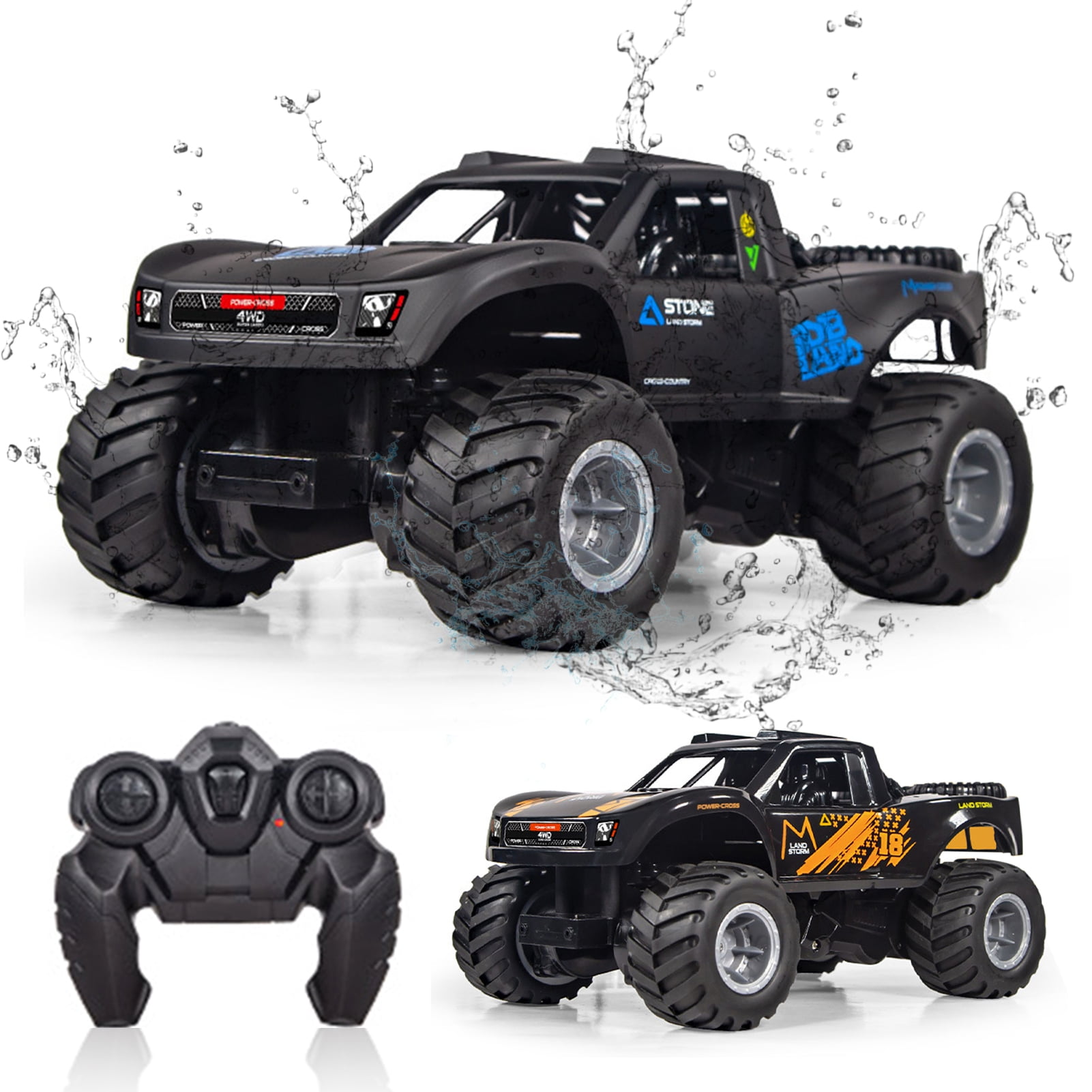 Amphibious Remote Control Pickup Truck 4 Wheels Drive Waterproof ...