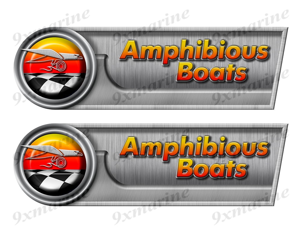 Amphibious Retro Sticker set - 10"x3". Remastered Name Plate - Walmart.com