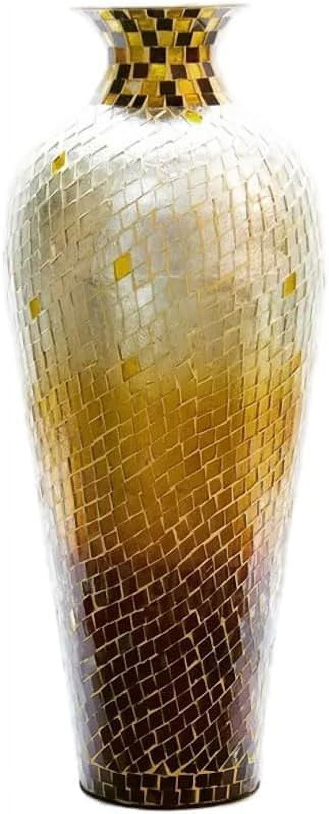 Amphora Nouveau Moorish Vase – Chocolate Pearl Ombre Iron Glass Mosaic ...