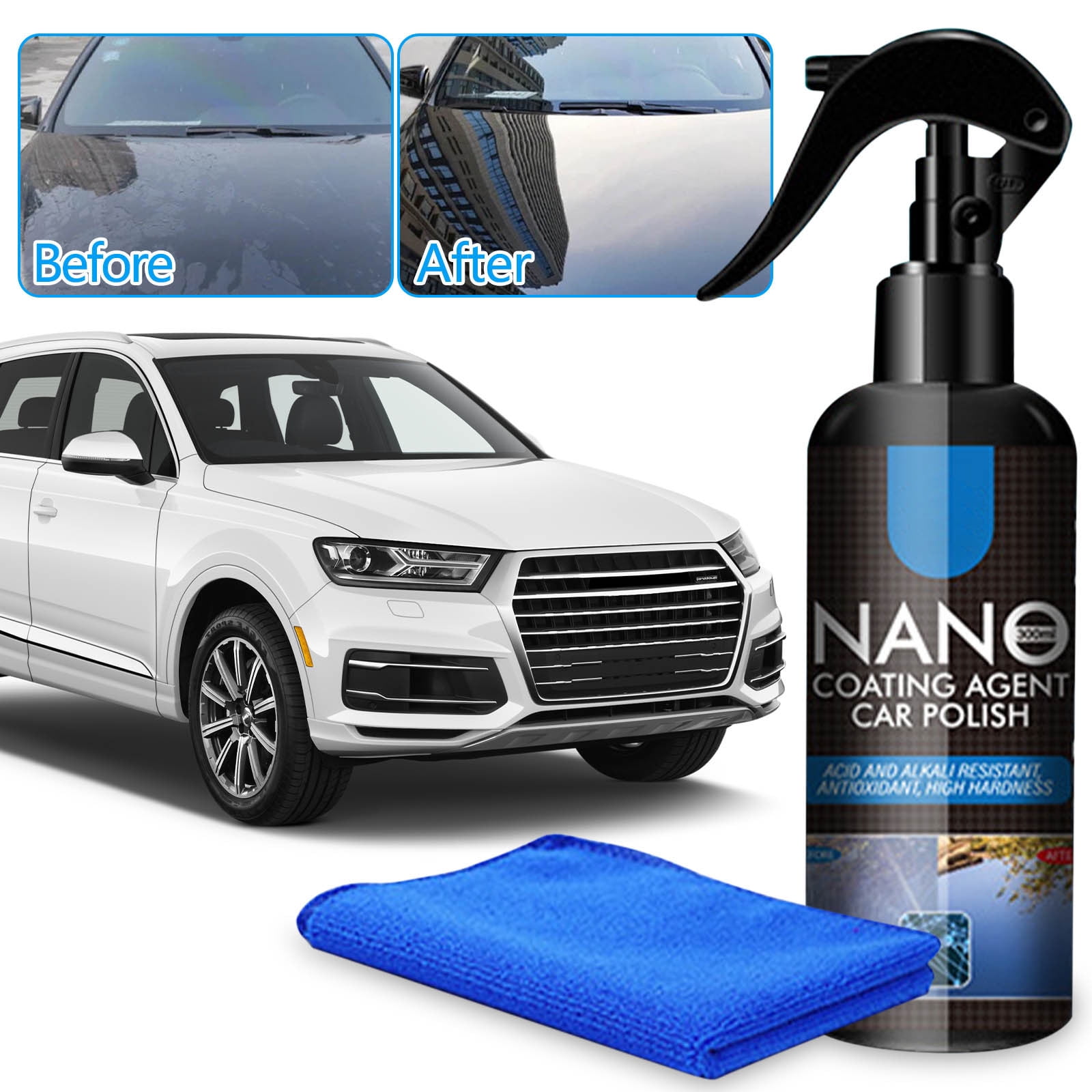 Ampiyan Car Paint Protection Spray, Auto Detailing Nanotechnology Coating, 300ml Water Repellent ...