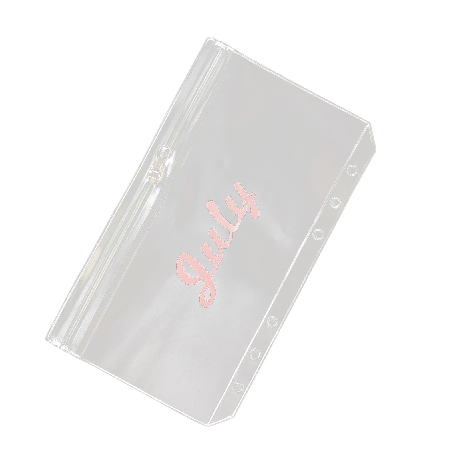 Ampiyan Clear PVC Zipper Storage Folder - 6x4 Inch Cash Planner Binder ...