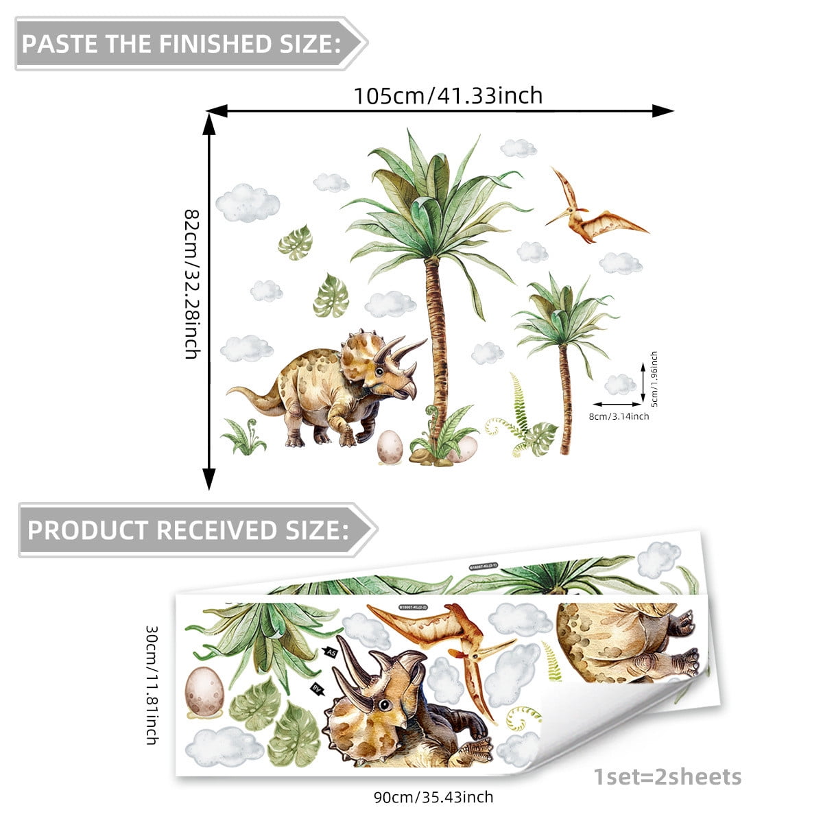 IBaodan Cute Wall Stickers, Self-Adhesive Home Decor for Bedroom Living ...