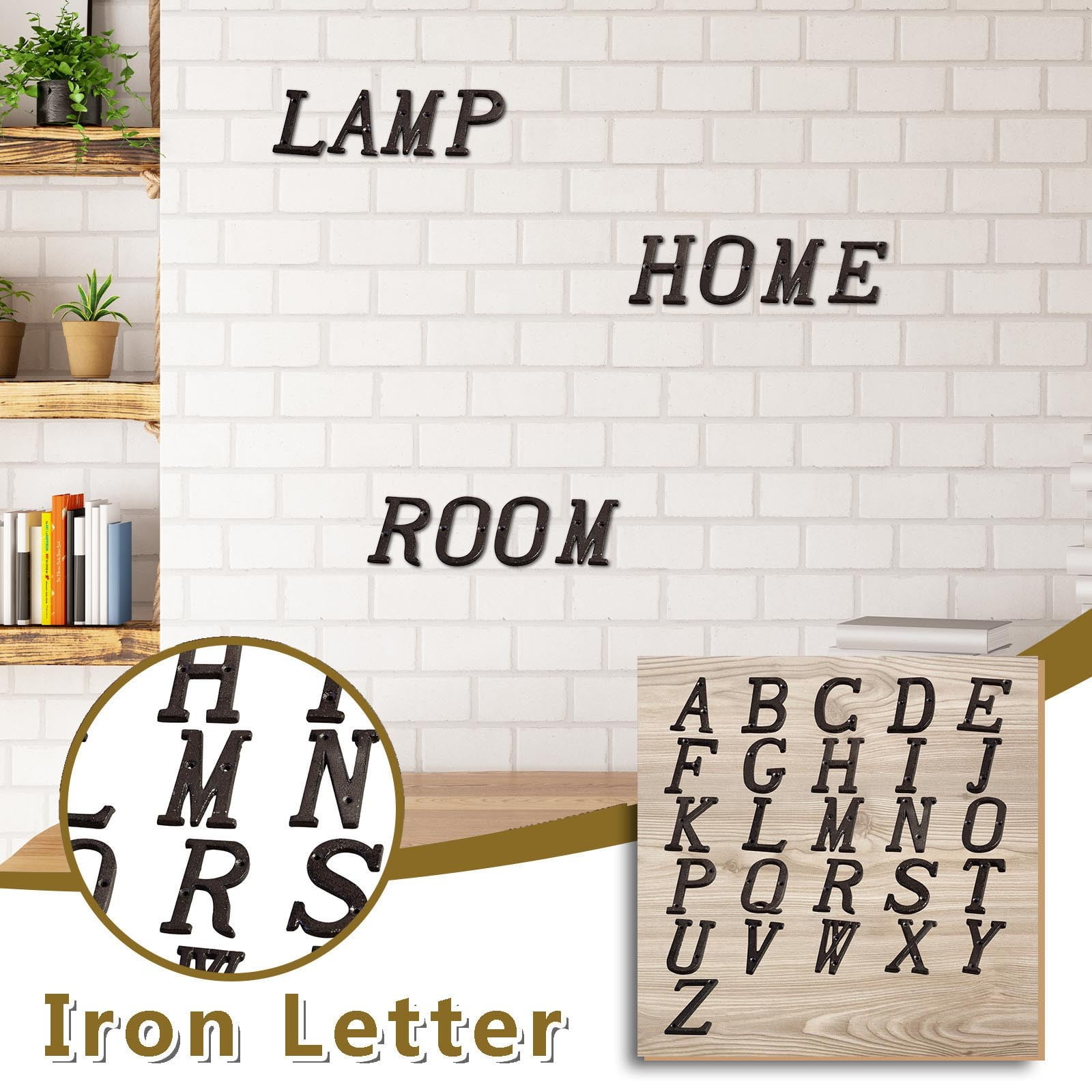 Ampiyan DIY House Letters, Wrought Iron Letters, Alloy Numbers and ...