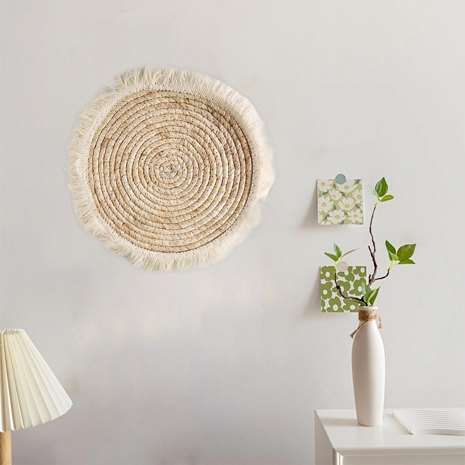 Ampiyan Grass Woven Wall Hanging, Handmade Rattan Circular Decor for ...