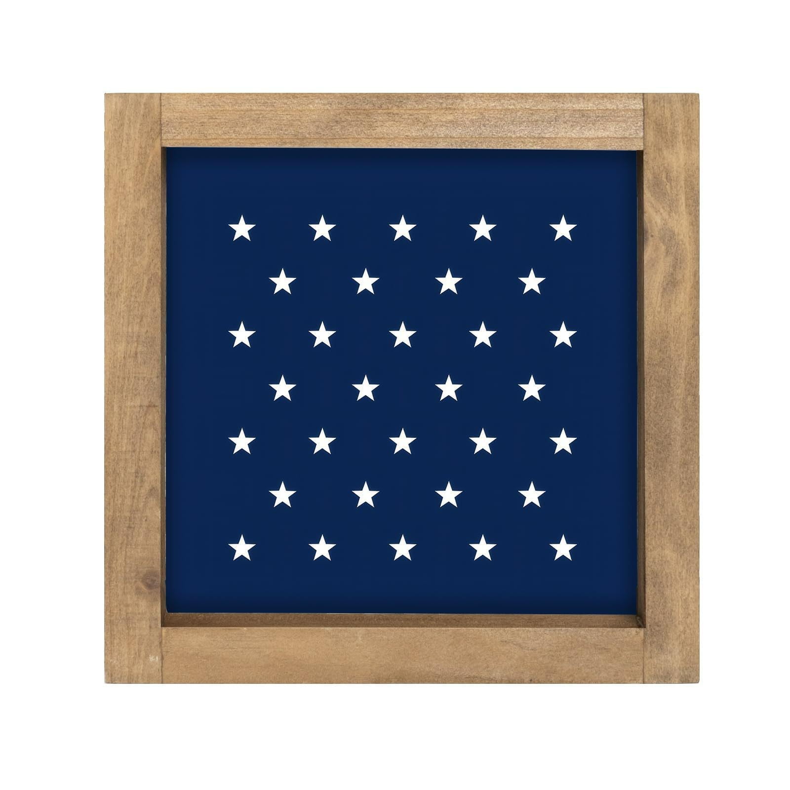 Ampiyan Happy Fourth Of July Sign, 6x6 Inch Wood Framed Patriotic Decor ...