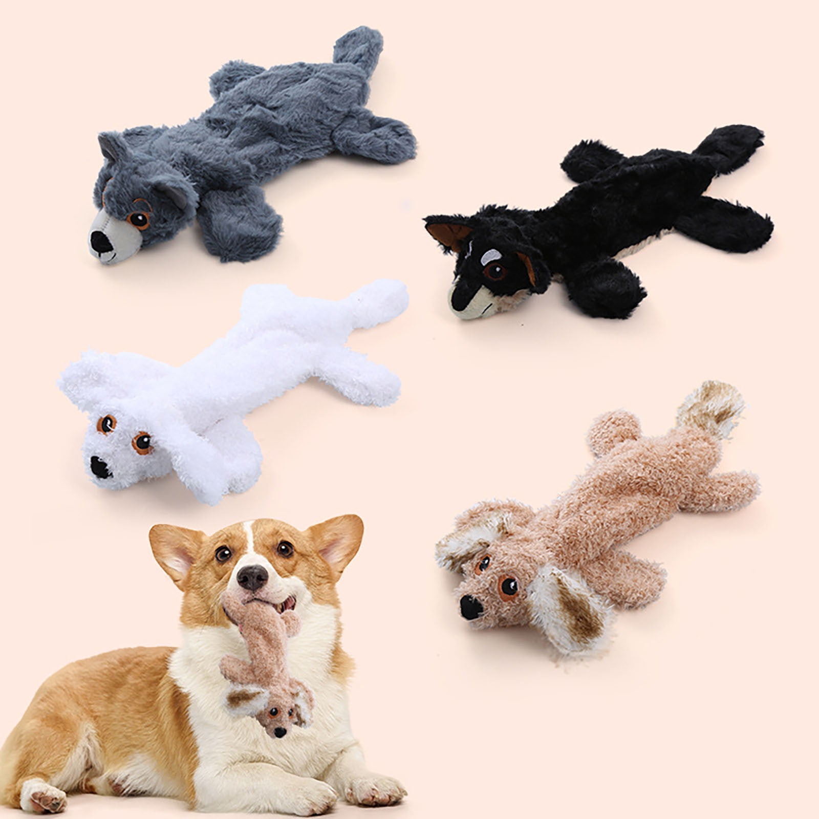 Ampiyan Indestructible Dog Toys for Strong Chewers - Sturdy Linen ...