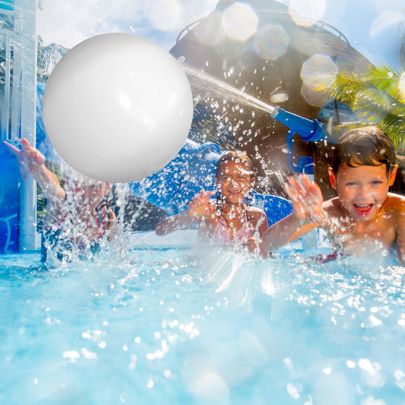 Ampiyan LED Beach Ball, Floating Pool Light, 12 PVC Waterproof Light-Up ...