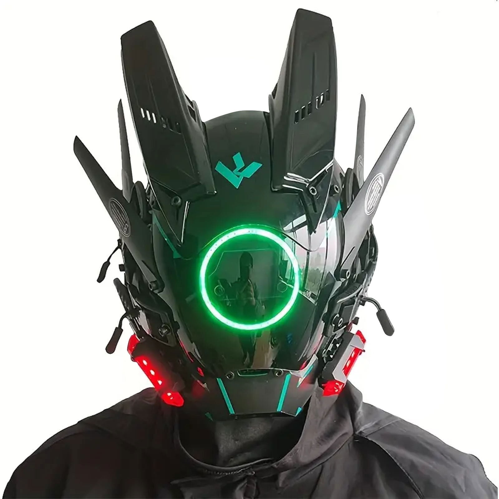 Ampiyan LED Light Up Mask, Punk Cosplay Helmet, Adjustable One Size ...