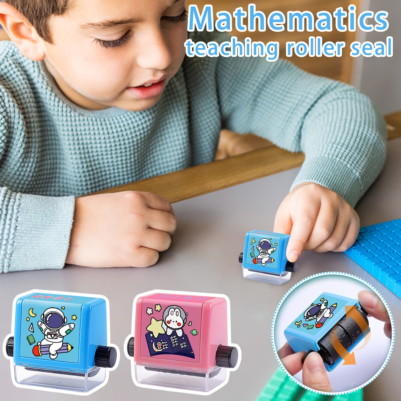 Ampiyan Math Roller Stamp Set - Addition, Subtraction, Multiplication ...