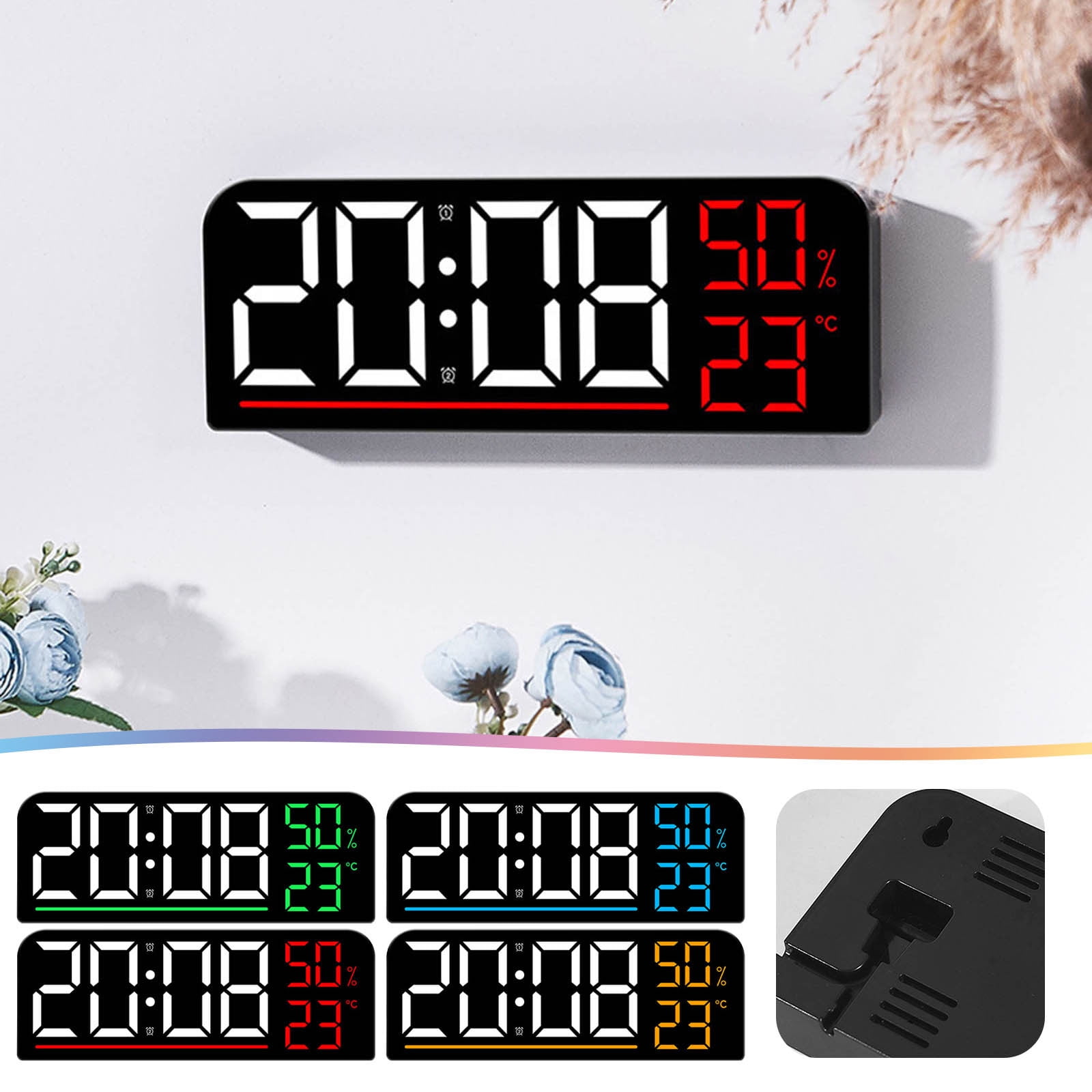 Ampiyan Multi-functional LED Digital Alarm Clock with Temperature ...