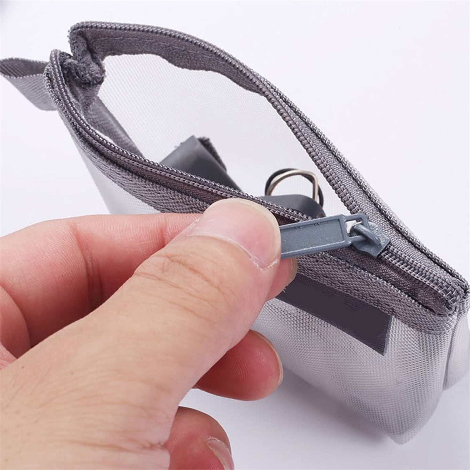 Ampiyan Nylon Triangular Mesh Wallet, Large Capacity Transparent ...