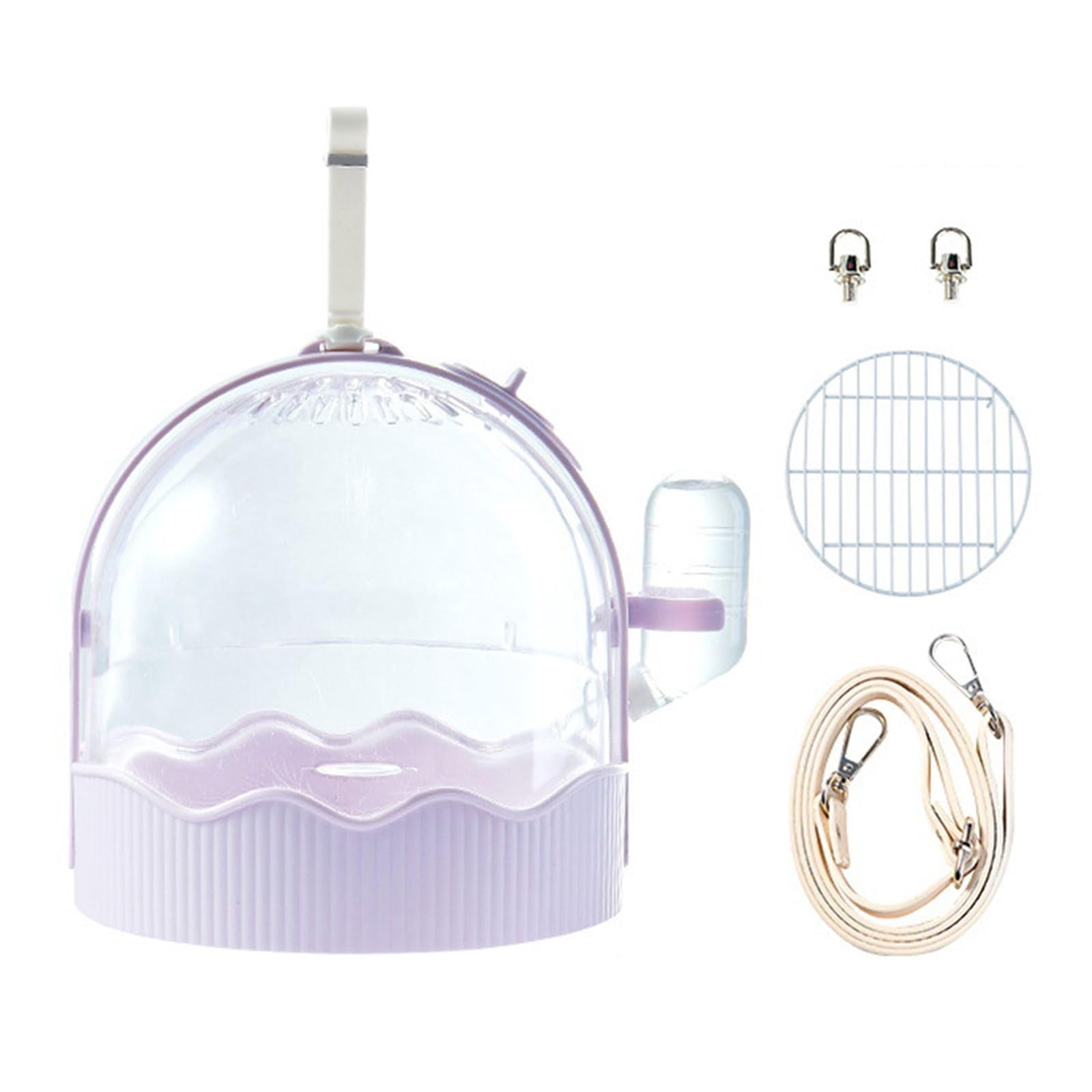 Ampiyan Portable Bird Carrier Cage with Water Bottle, Travel Case for ...