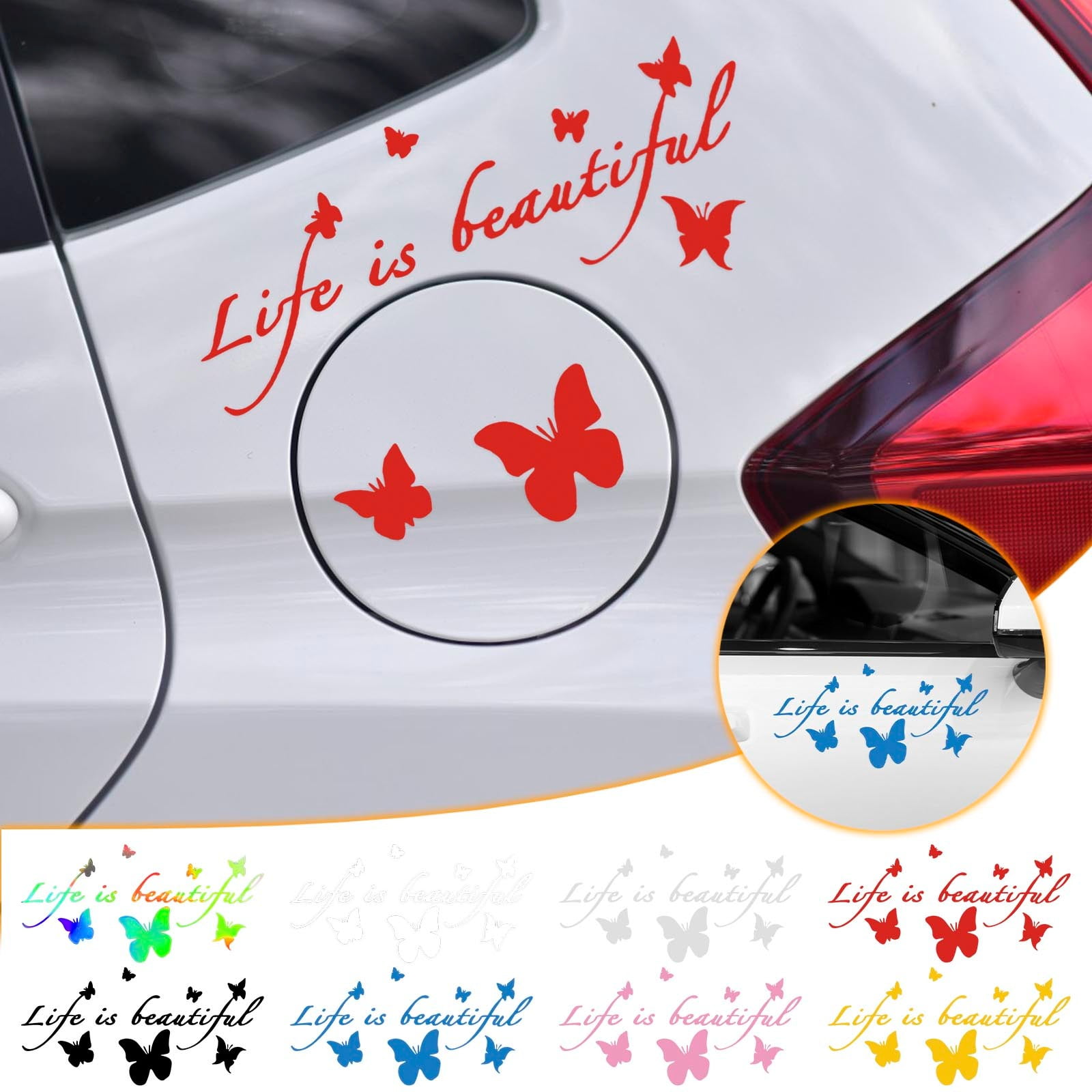 Ampiyan Self-Affirmation Mirror Decals for Car - Motivational Stickers ...