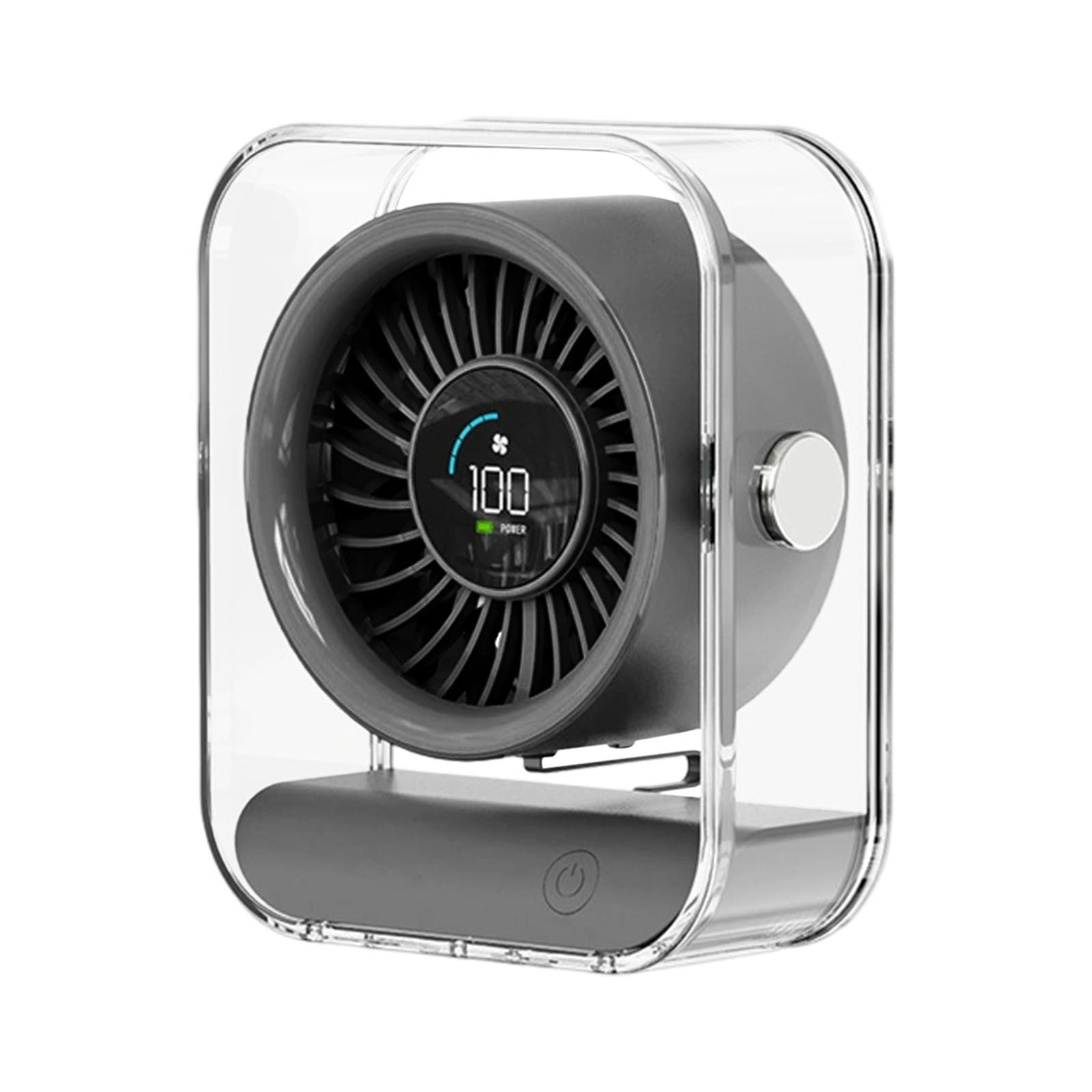 Ampiyan Transparent Turbo Fan, USB Desktop Fan, LED Digital Display ...