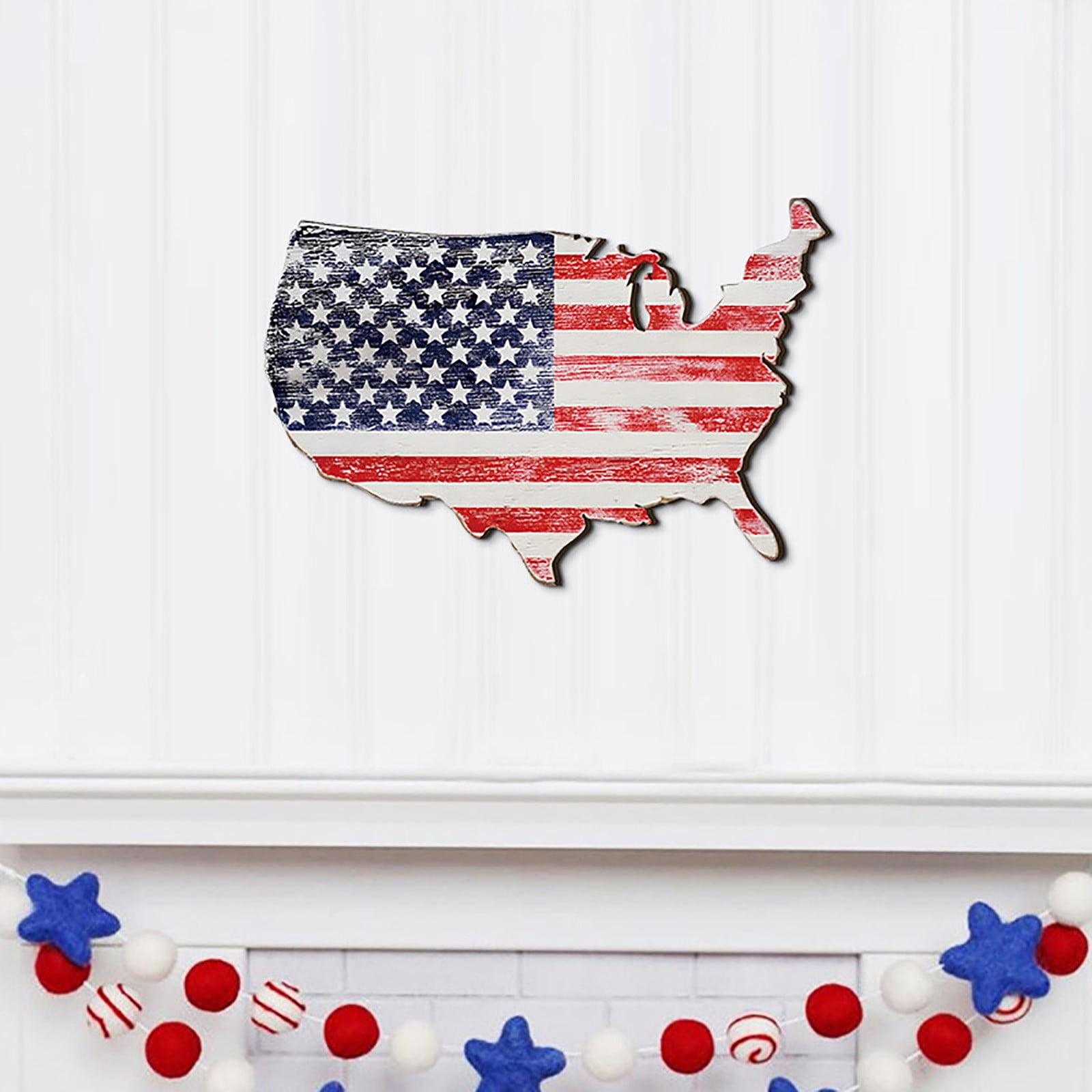 Ampiyan USA Patriotic Door Hanging Sign, Independence Day Memorial Day ...