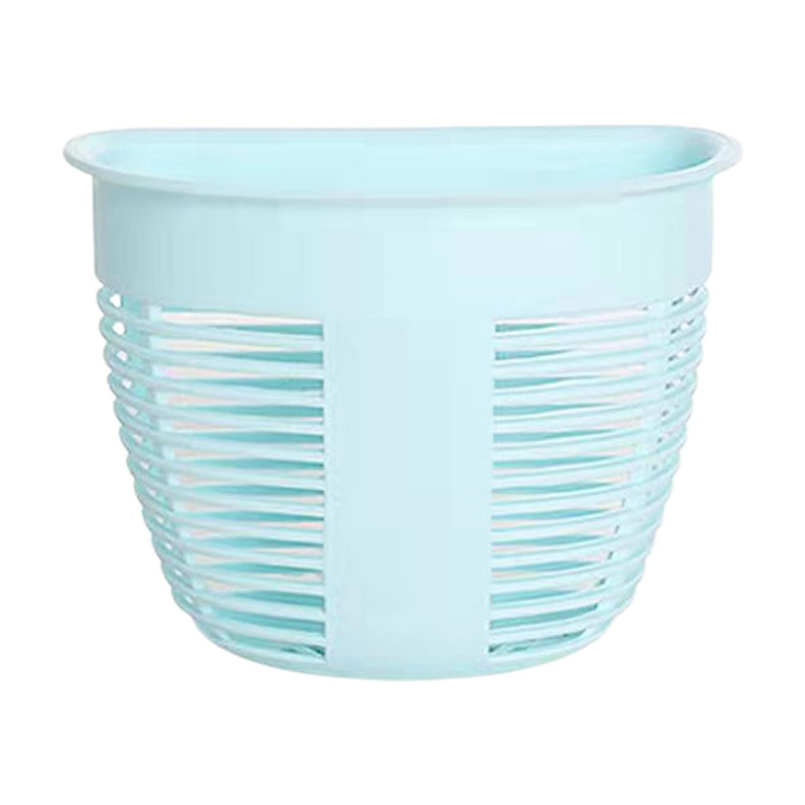 Ampiyan Wall Mounted Storage Basket 2-Pack, No-Drill Plastic Organizer ...