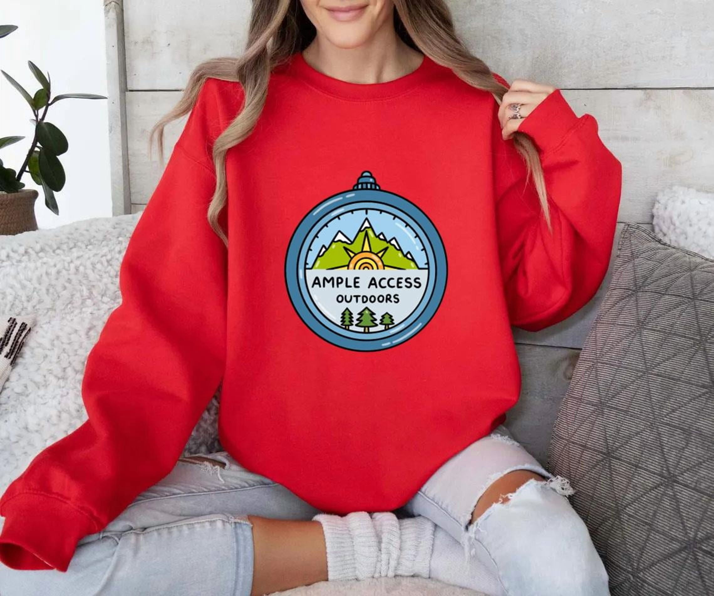 Ample Access Outdoors Lake Water Fishing Boating Graphic Angler Lover Sweatshirt, for men ...