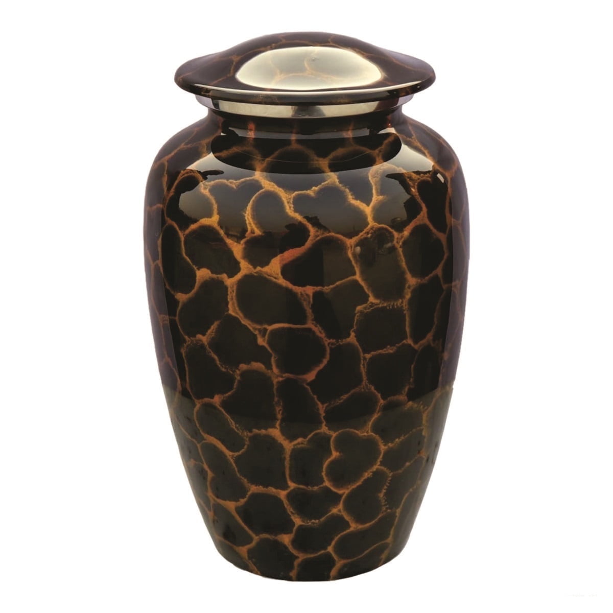 Ample Cremation Urn-Elegant White Urn with Golden Wing Finish-Matching ...