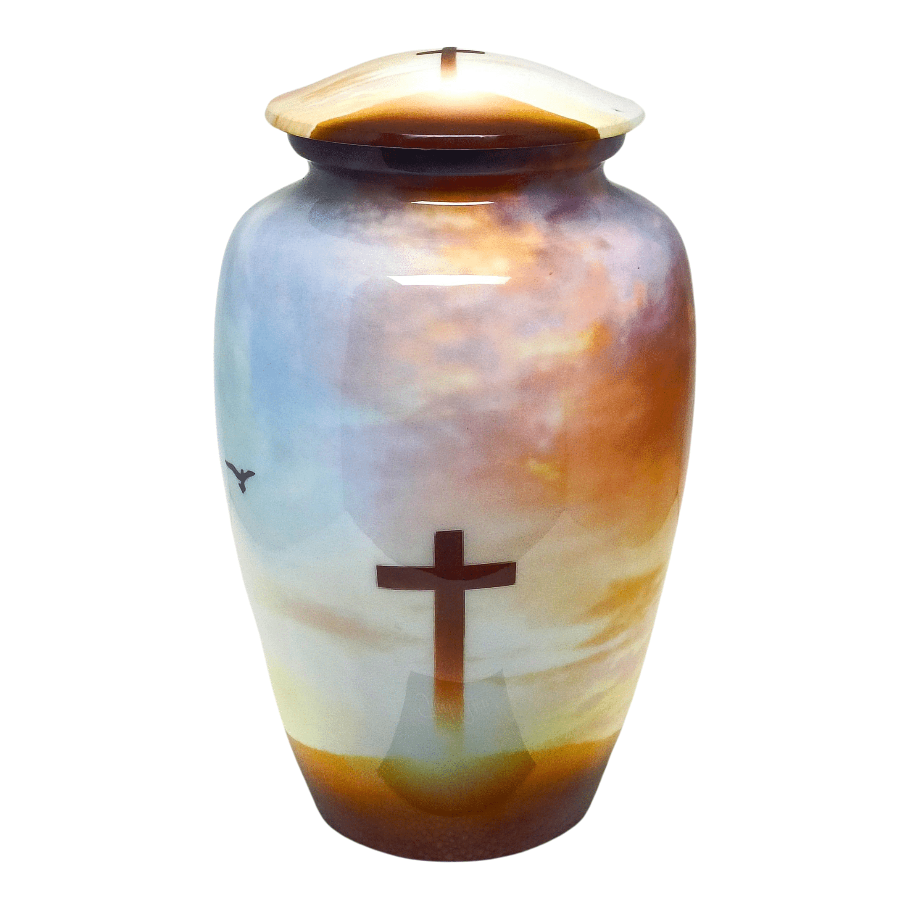 Ample Cremation Urn-Horizon Cremation Urn-Multicolour with Cross-Adult ...