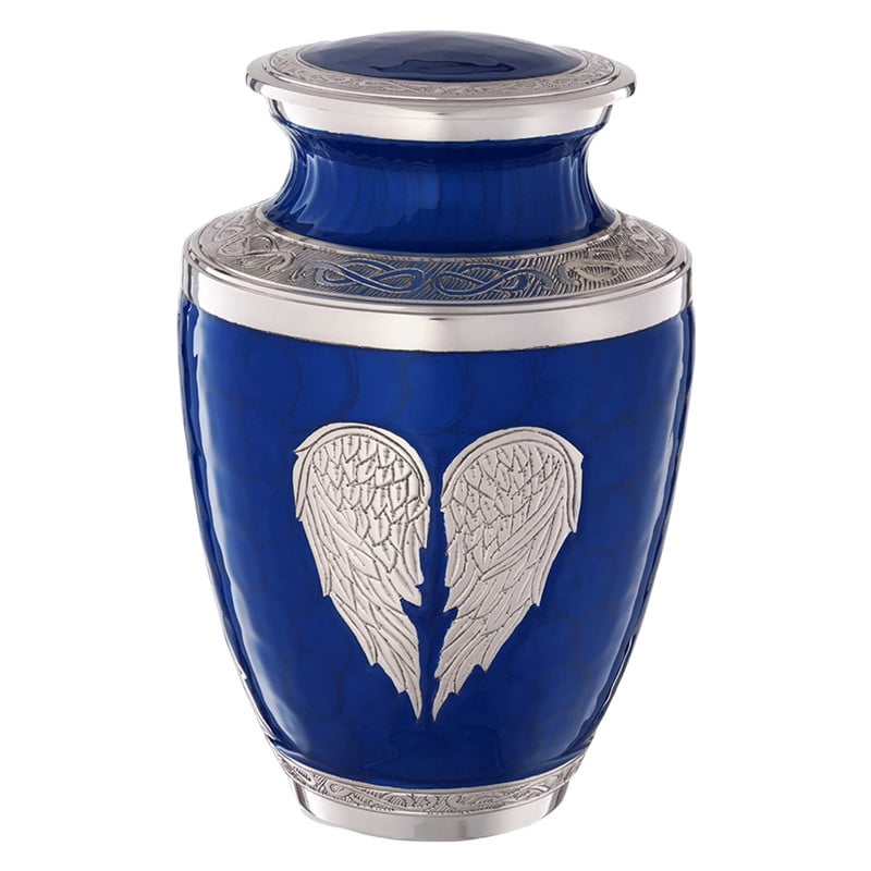 Ample Cremation Urns |Handcrafted Angel Wings Urn with Traditional Mina ...