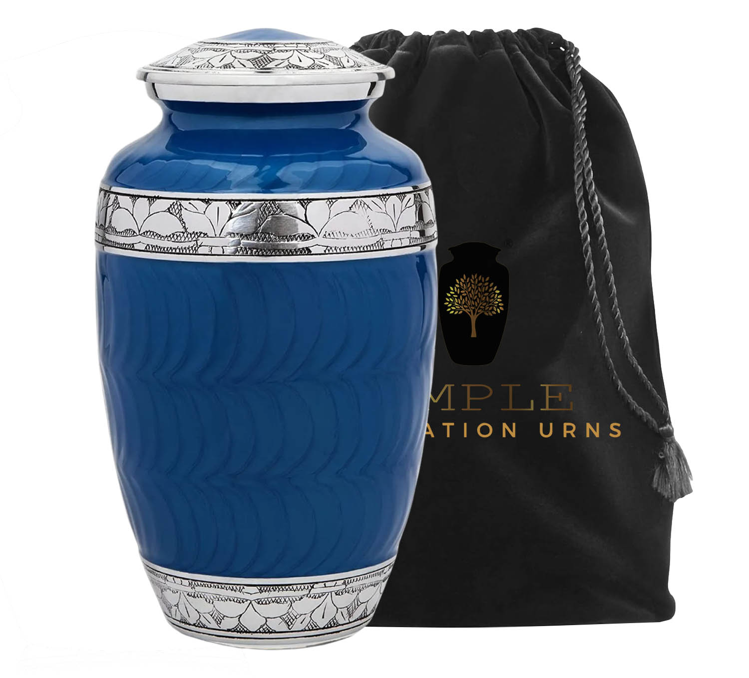Ample Crimination URN With Engraving | Large 10.5" Elegant Memorial Urn ...