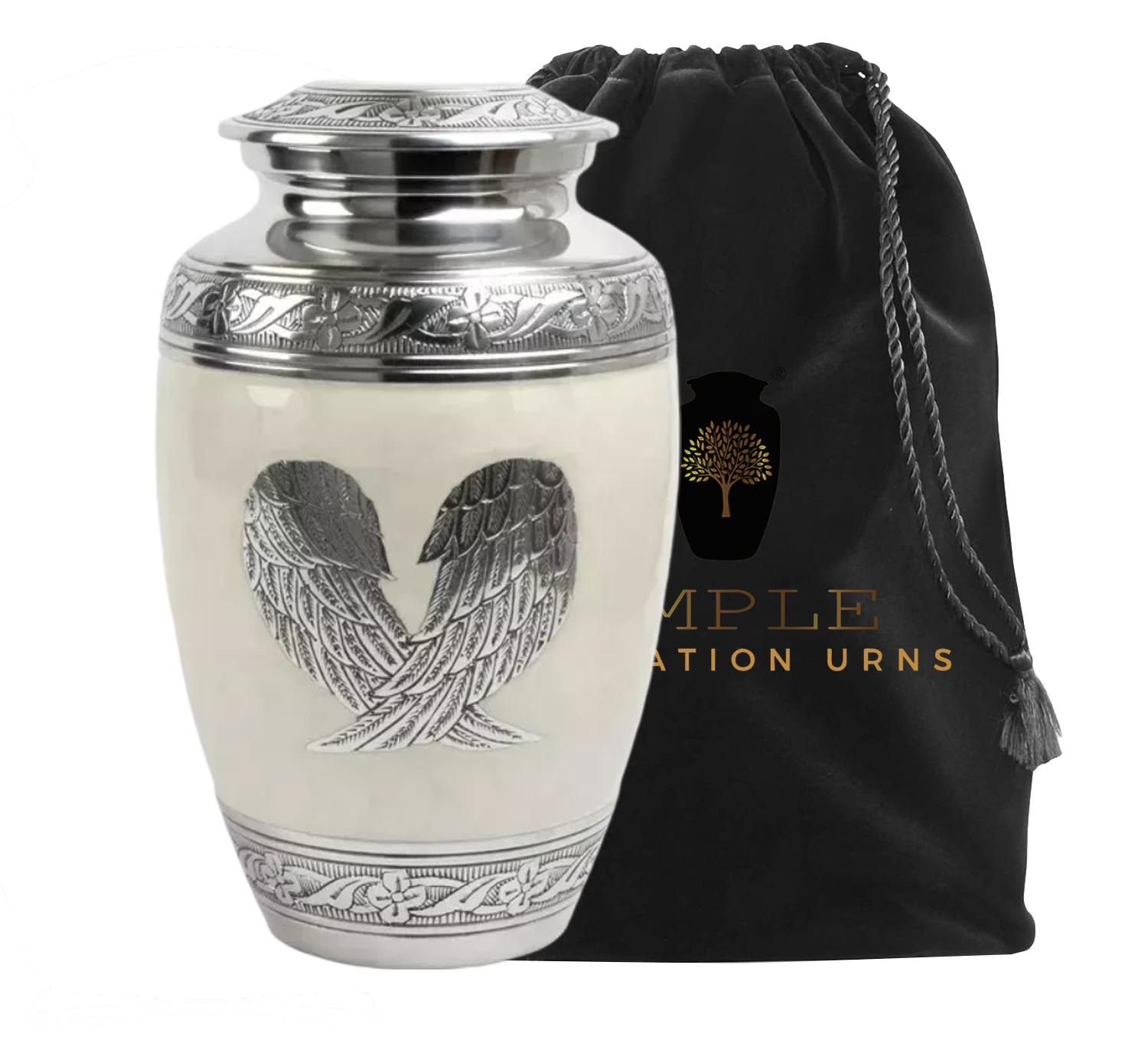 Ample Crimination URN Without Engraving | Large 10.5" Elegant Memorial ...