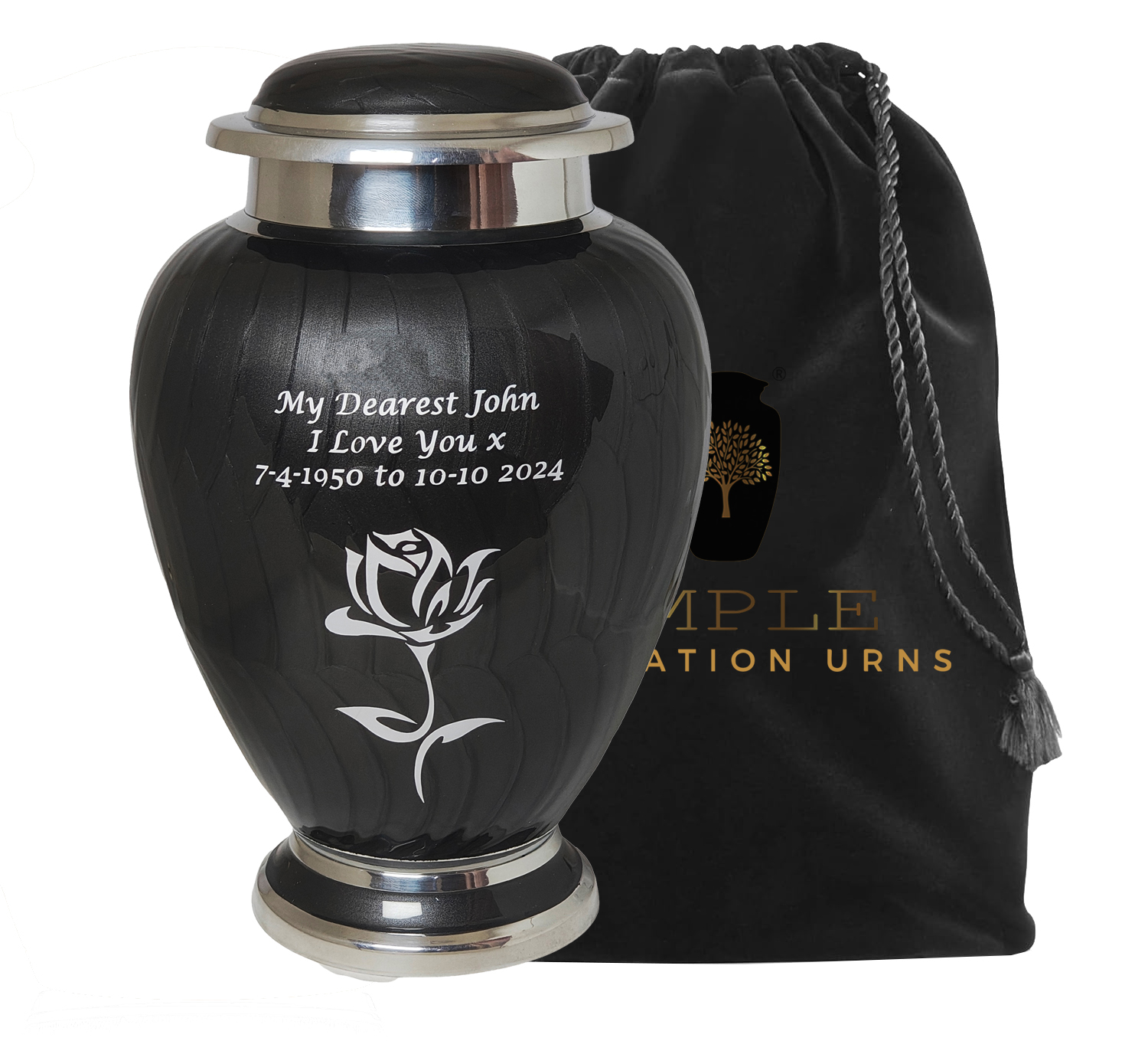 Ample Crimination URN Without Engraving | Large 10.5" Elegant Memorial ...