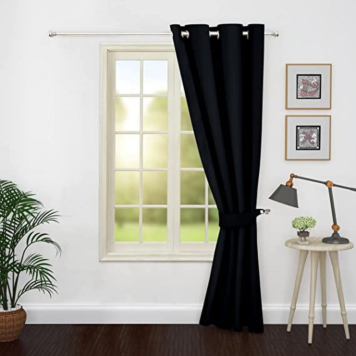 Ample Decor Dark Light Blocking Window Curtain, 1 Panel 46x63 inch, 100 ...