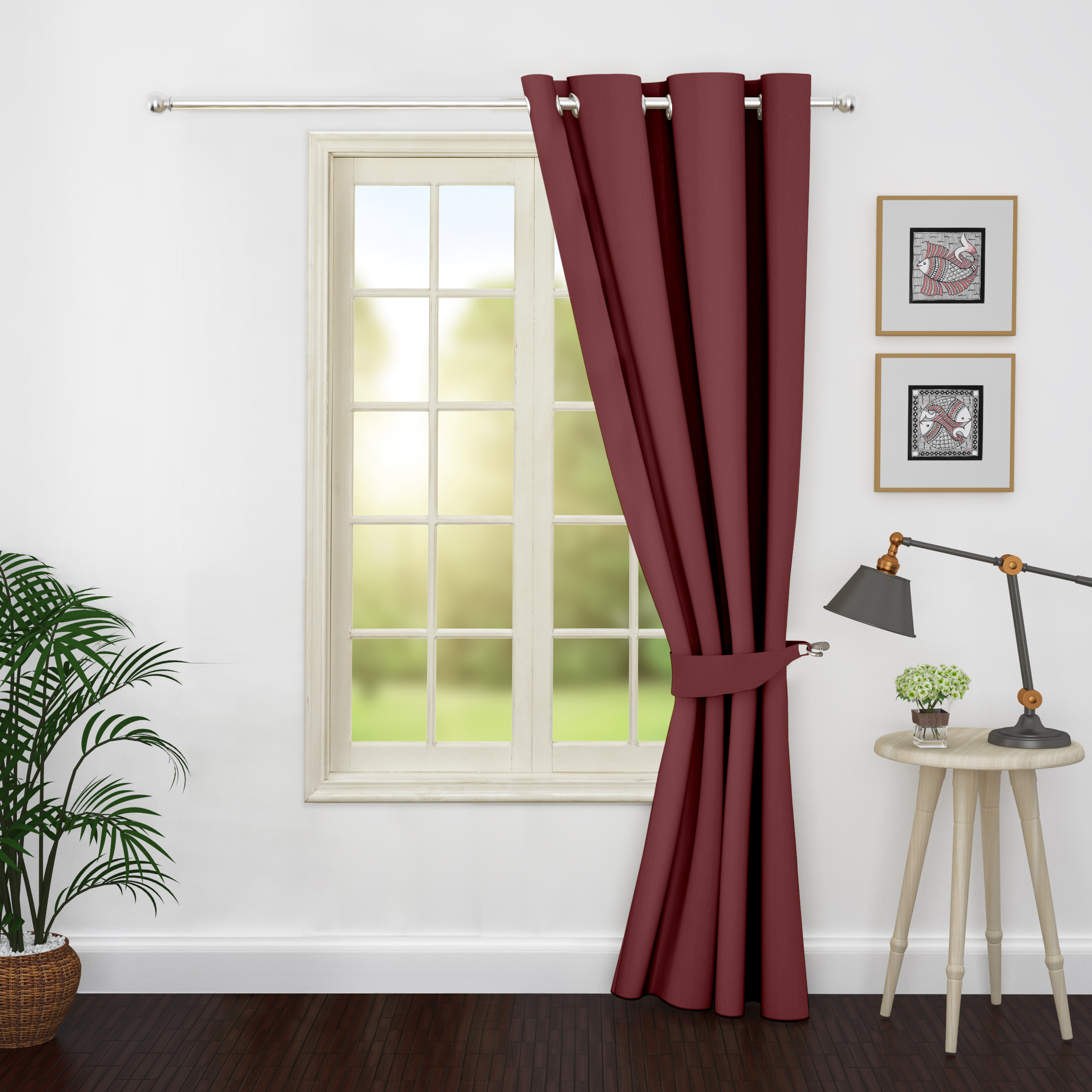 Ample Decor 1 Panel 46 x 63 inch 100% Polyester Blackout Curtains ...