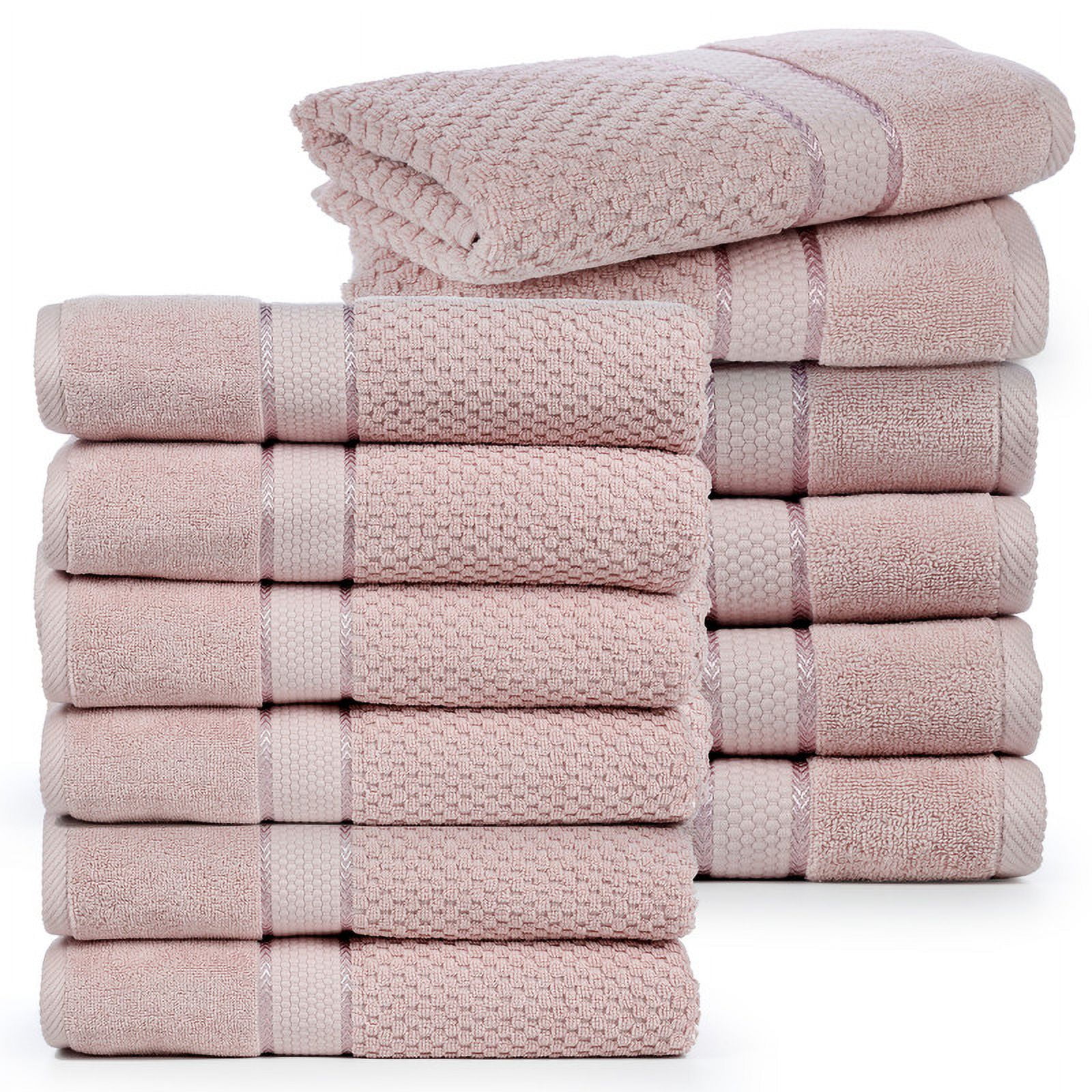 Ample Decor 100% Cotton Mint Green Hand Towels Set of 12 - Quick-Dry ...