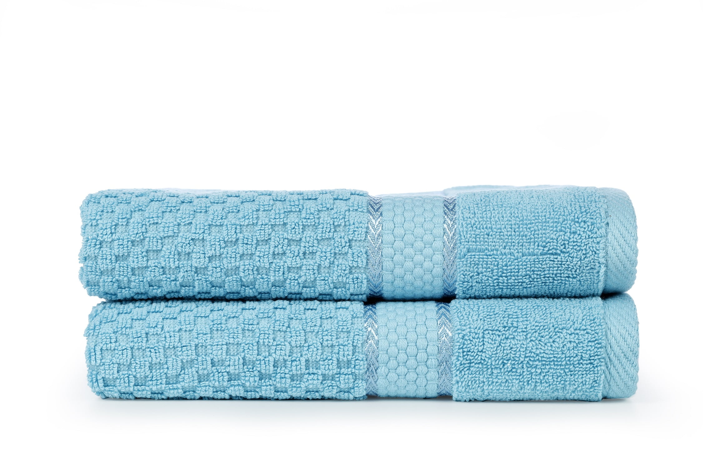 Ample Decor 100% Cotton Sky Blue Hand Towel for Bathroom Set of 2 ...