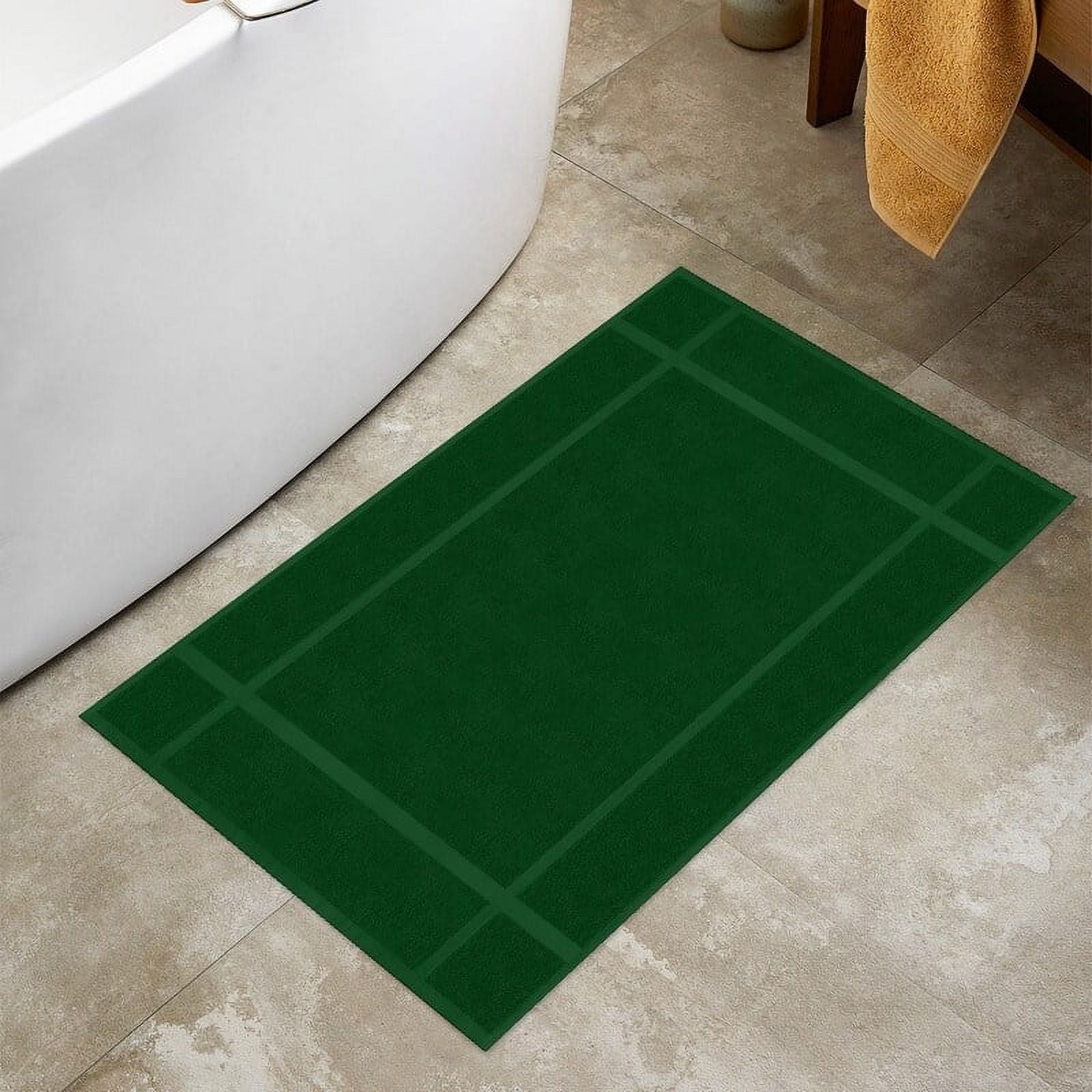 Ample Decor Bath Mat Pure Cotton 1350 GSM Soft Bath Mat by - 1 Pc Green ...