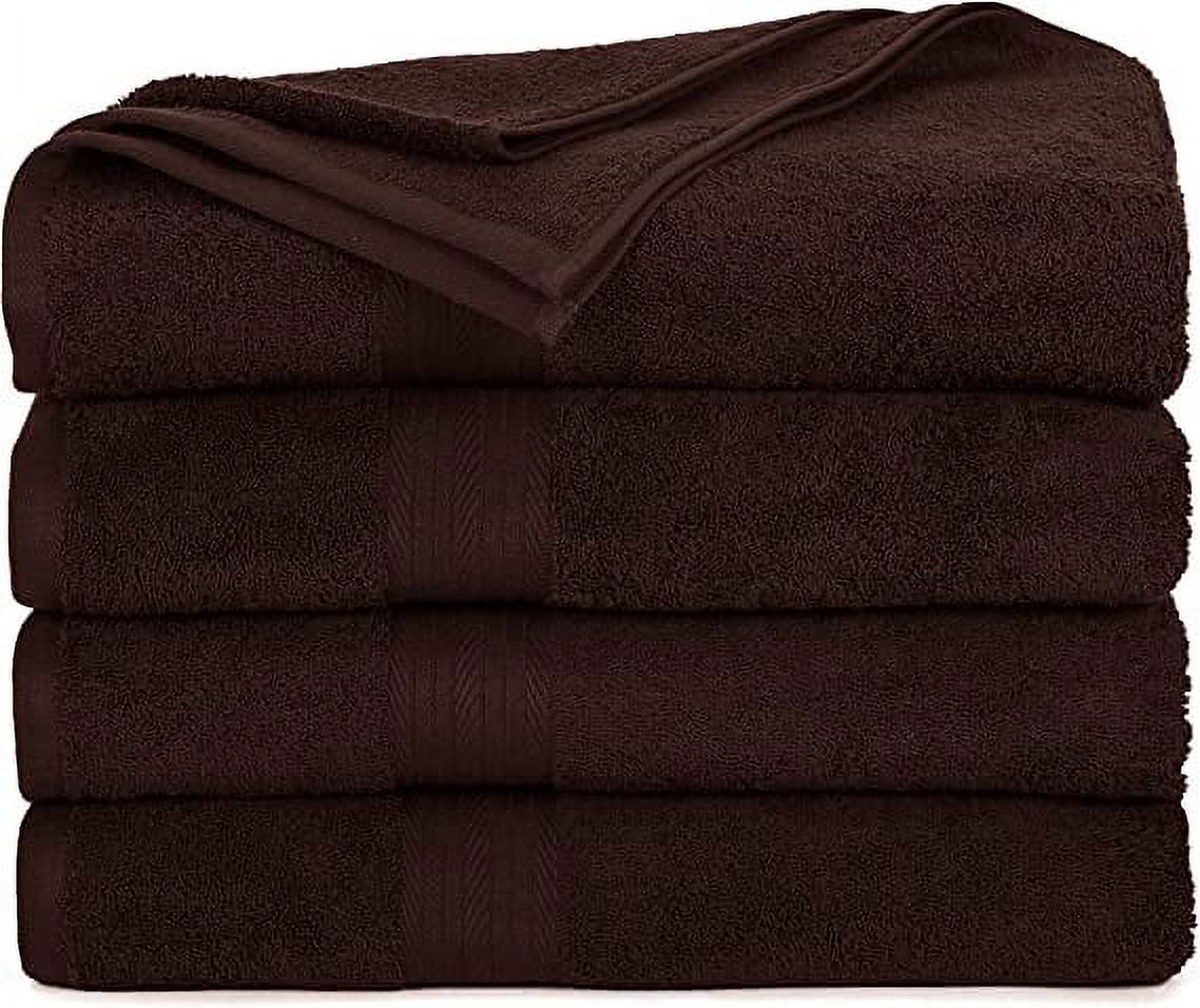 Ample Decor Bath Towels for Bathroom 30X54 inch 100% Cotton - 4pcs ...