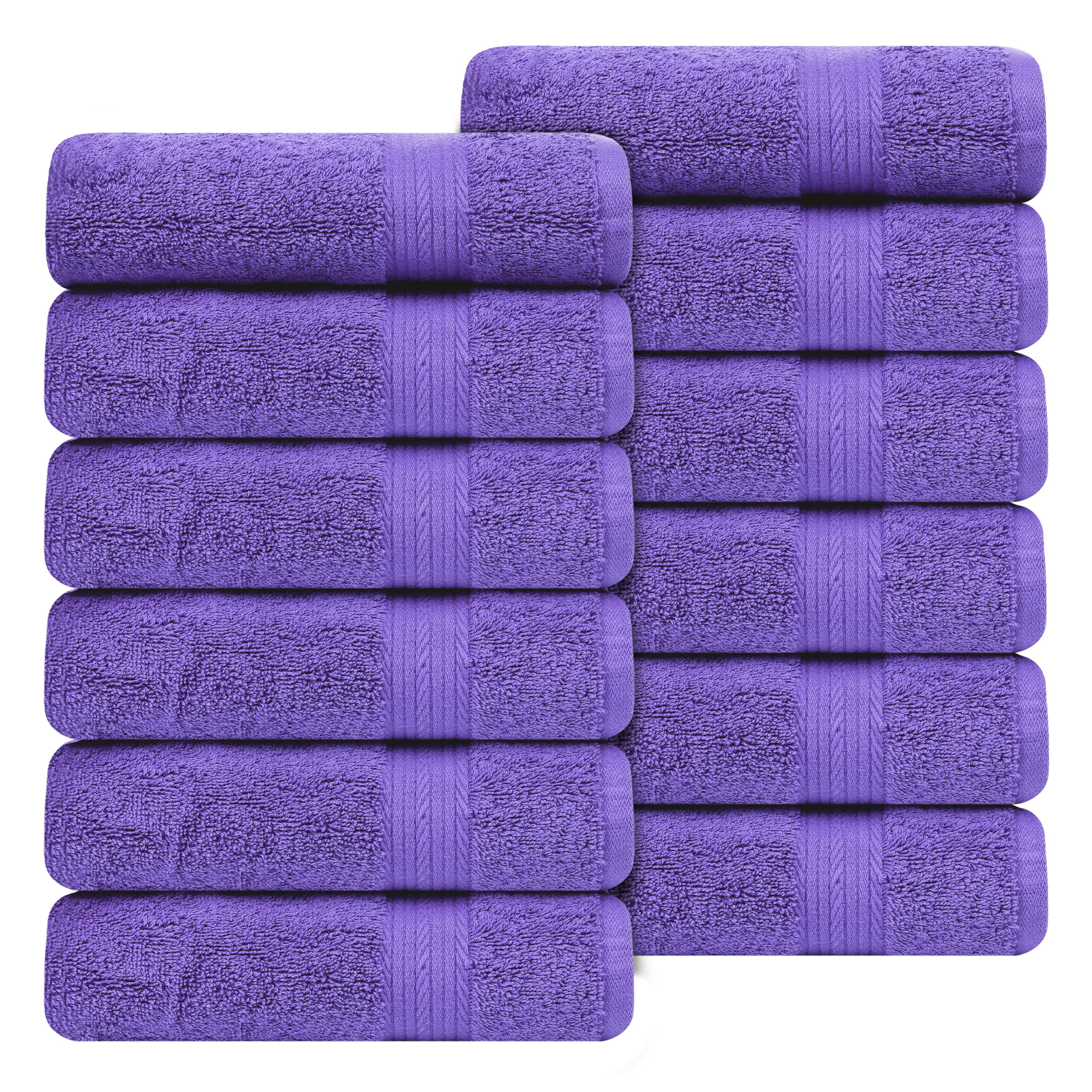 Ample Decor Hand Towel 100% Cotton 18X28 inch -12pcs Purple - Walmart.com