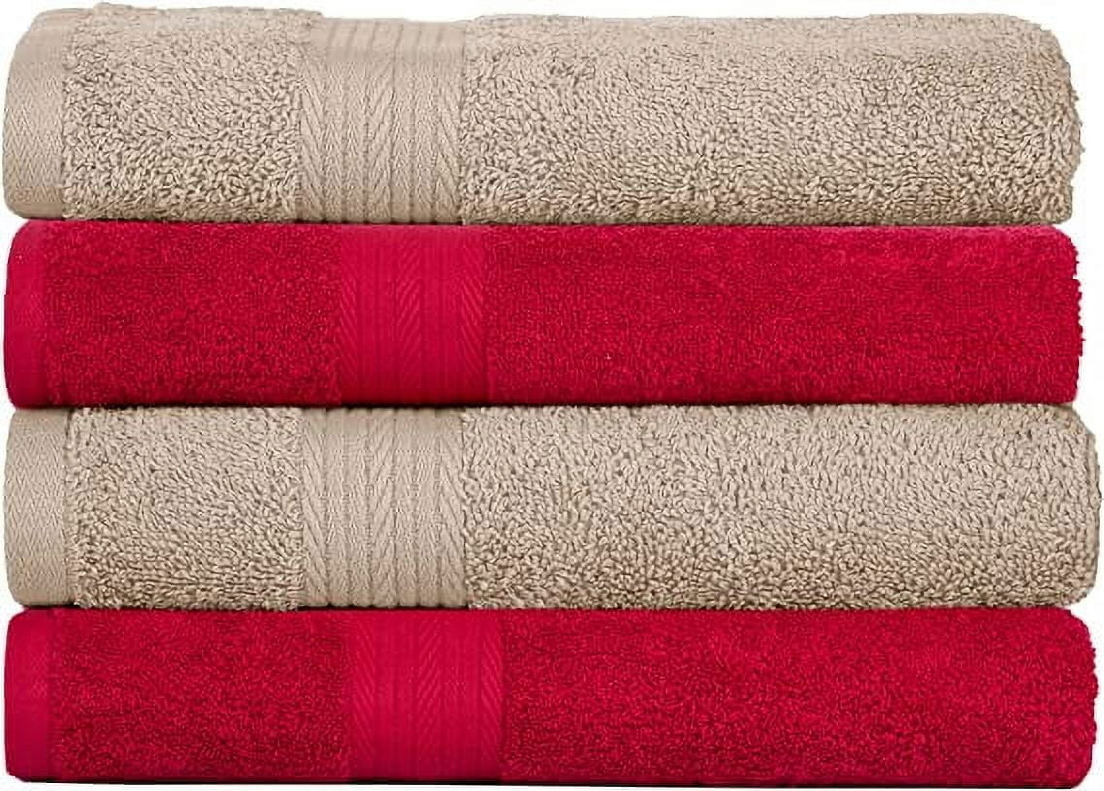 Ample Decor Hand Towel 18 x 28 inch Pack of 4 600 GSM 100% Cotton, Soft ...