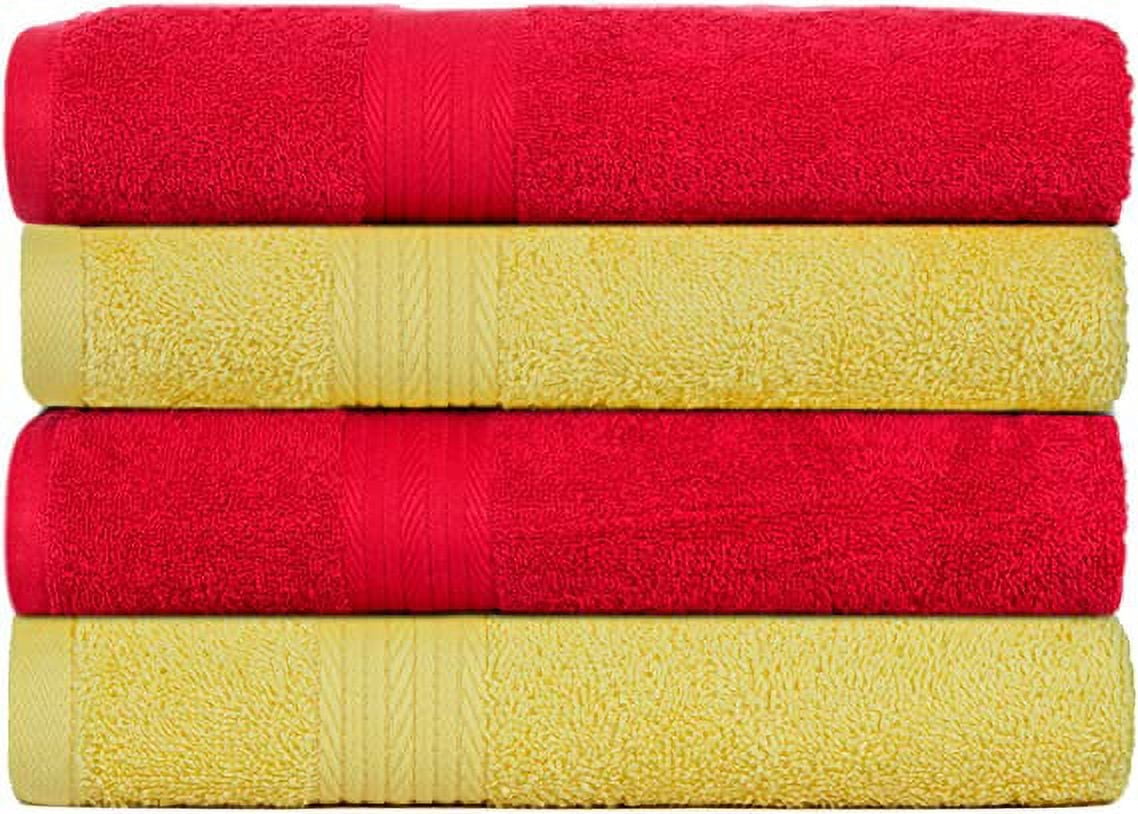 Ample Decor Hand Towel 18 x 28 inch Pack of 4 600 GSM 100% Cotton, Soft ...