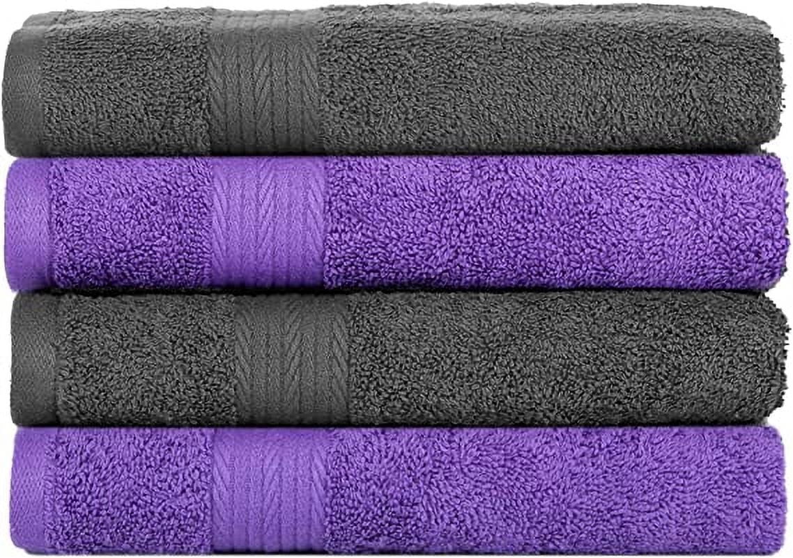 Ample Decor Hand Towel 18 x 28 inch Set of 4 600 GSM 100% Cotton, Soft ...