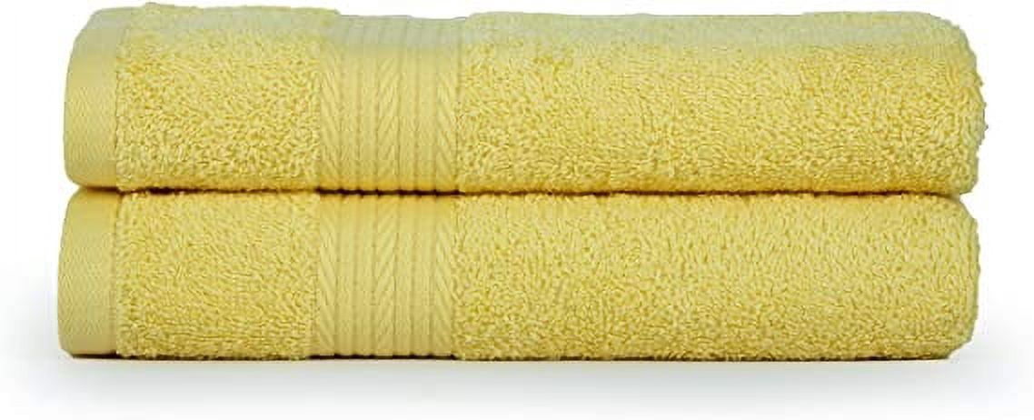 Ample Decor Hand Towel Set of 2 100% Cotton 18X28 inch - Yellow ...