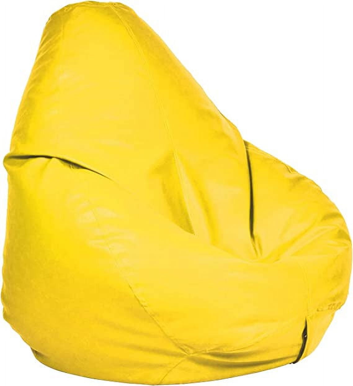 Ample Decor Leatherette Bean Bag Cover (No Filling), Ideal for Children and Teenagers - Yellow ...