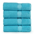 Free Shipping! Ample Decor Sky Blue Bath Towels for Bathroom Set of 4 ...