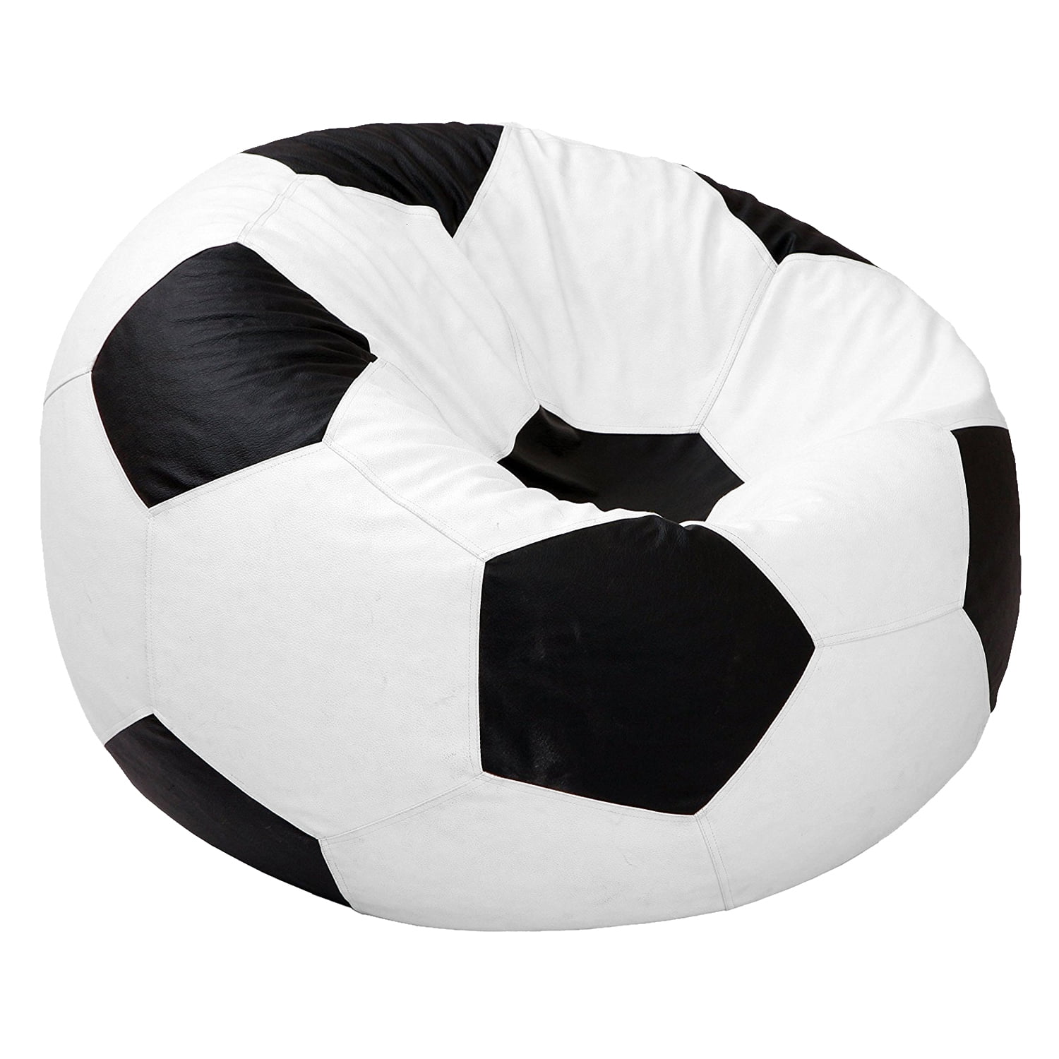 Ample Decor Soccer Leatherette Bean Bag Cover (Filler Not Included), Double Stitched, Ideal for ...