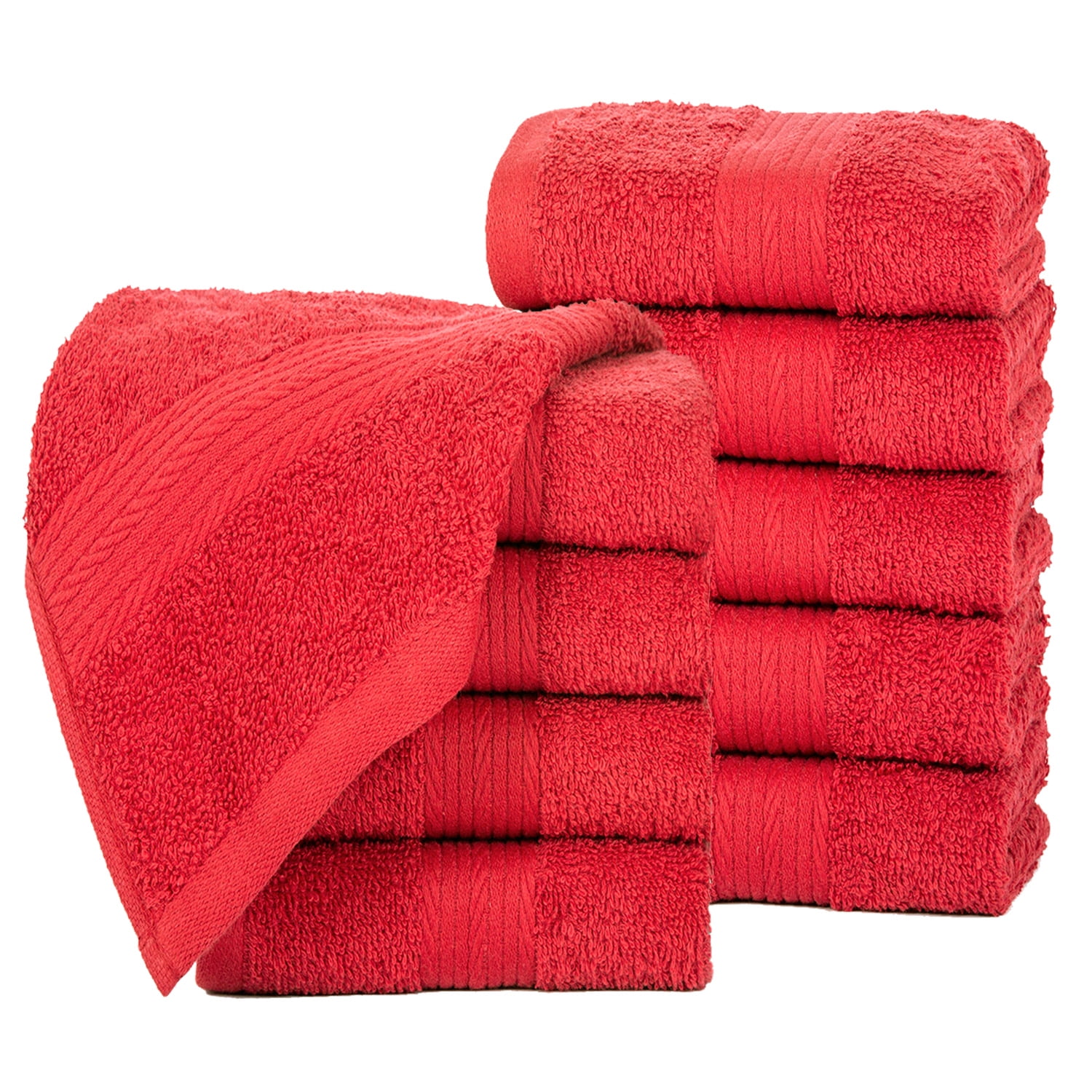 Ample Decor Washcloths 12 x 12 inch 10 Piece 600 GSM 100% Cotton ...