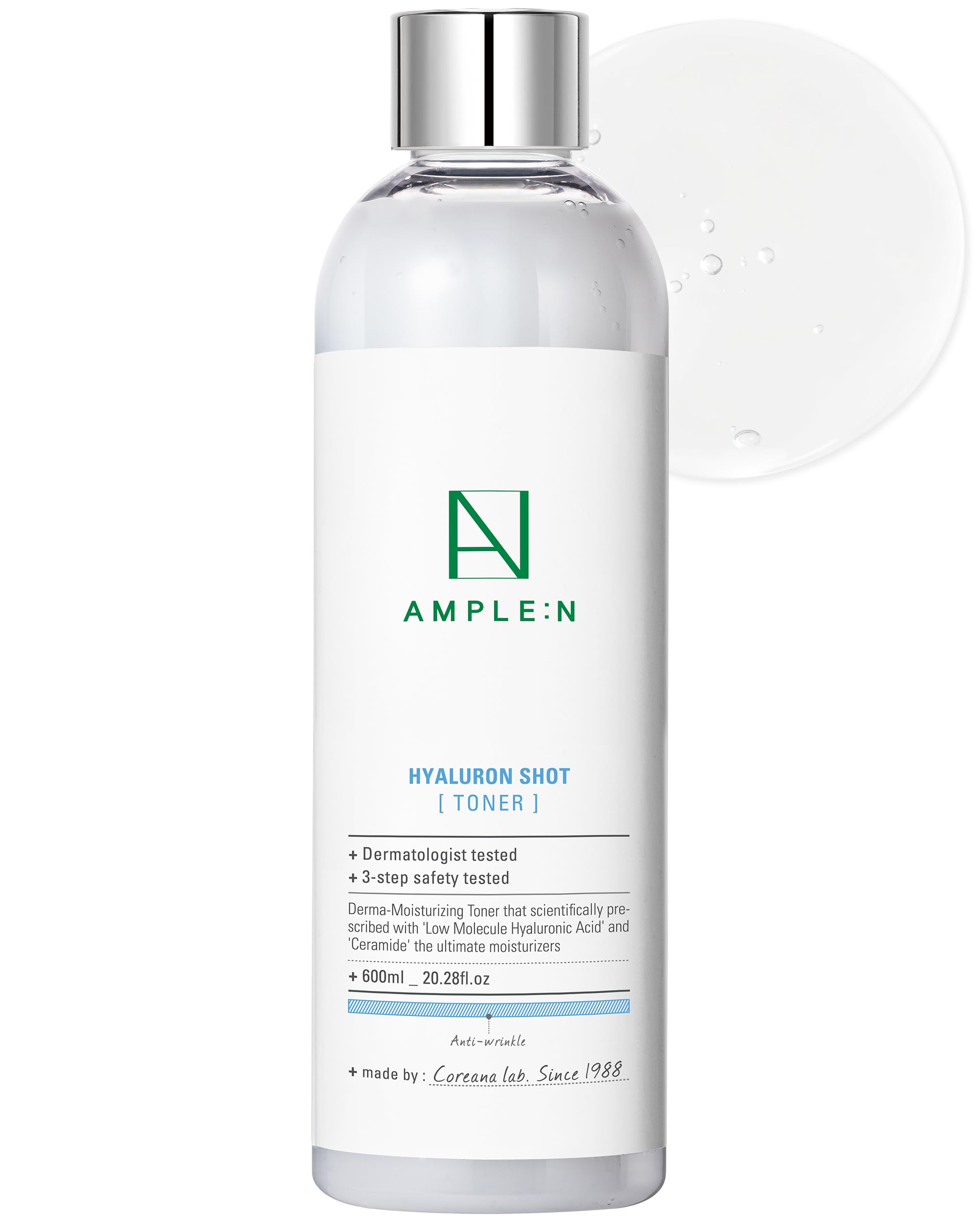 Ample:N Hyaluron Shot Toner – Hyaluronic Acid and Ceramide Hydrating ...