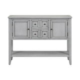 Ample Storage Console Table with Four Small Drawers and 2 Doors Cabinet ...