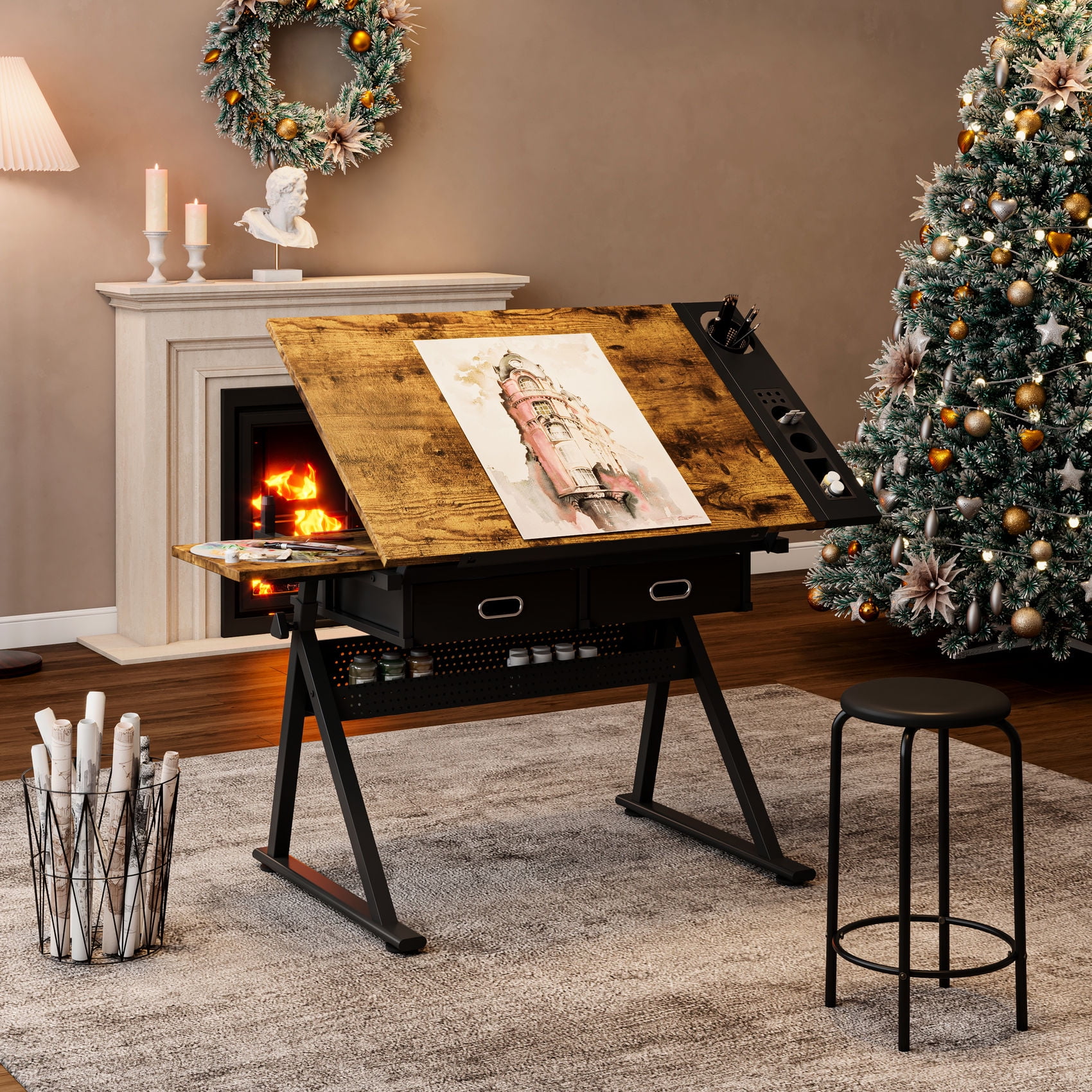 Ample Storage and Adjustable Features - Drafting at Home or School with ...