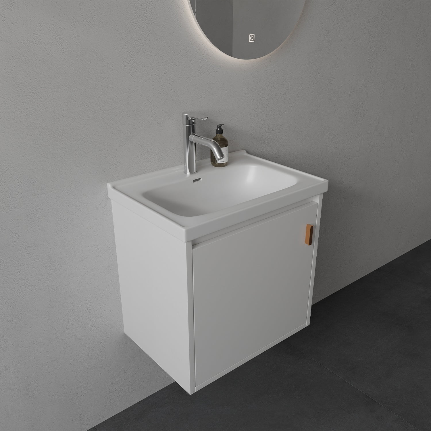 AmpleCharmic 20'' Bathroom Vanity with Sink, Wall Mounted Floating ...
